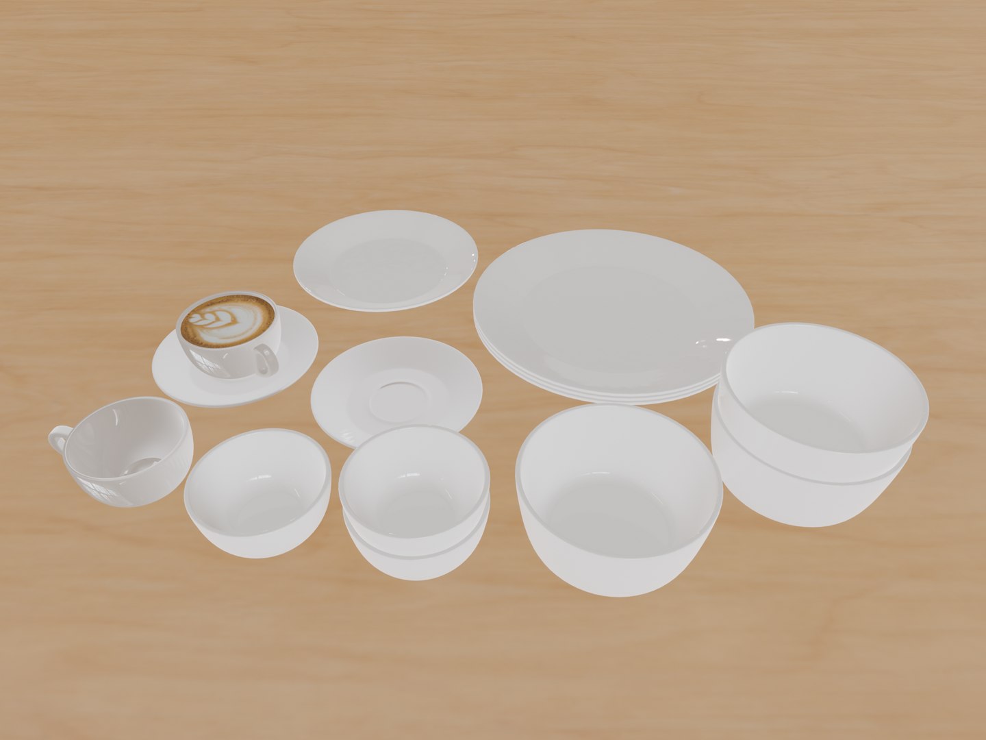 DISH SET 3D Model - TurboSquid 1934375