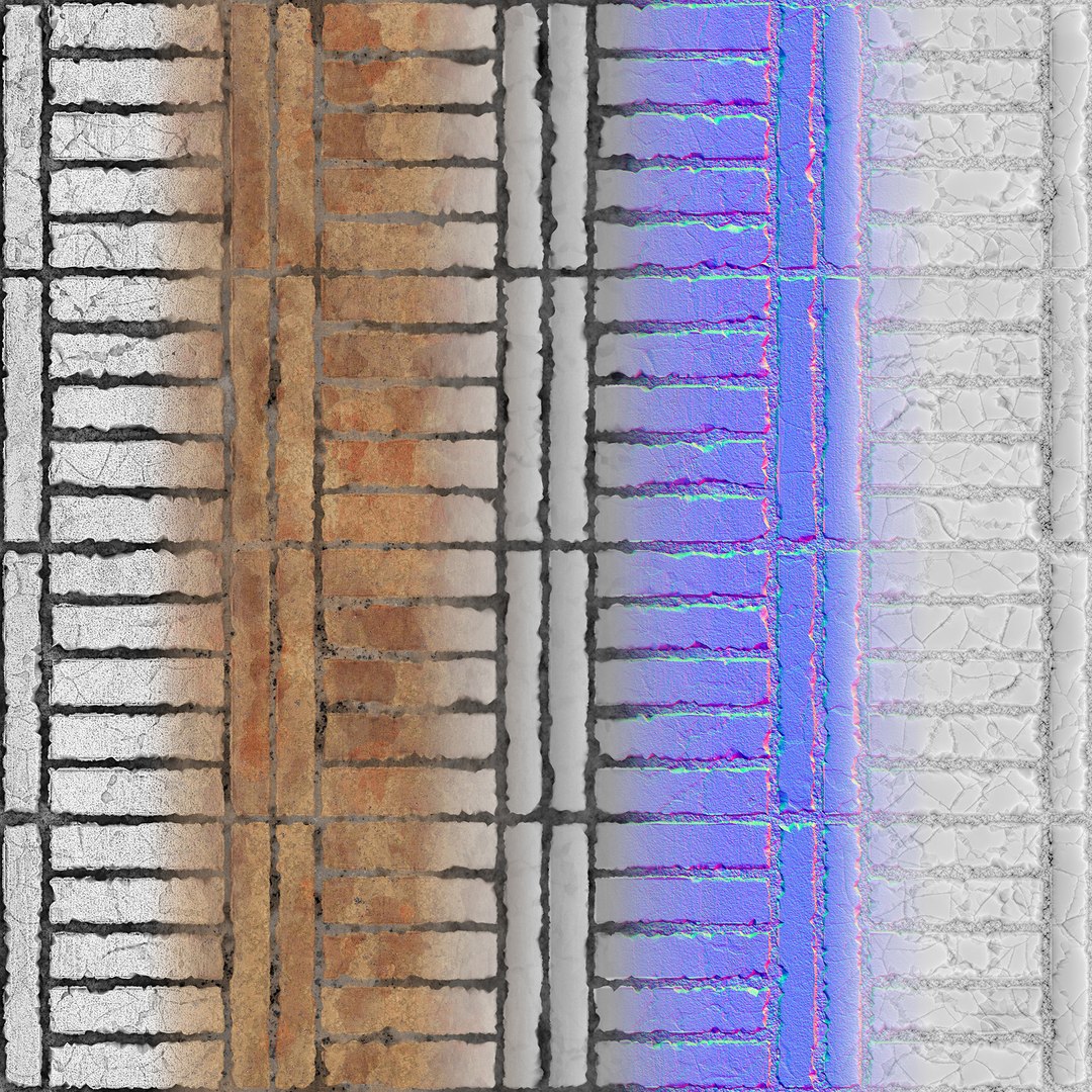 PBR Bricks 05 - Tileable 4K Texture 3D Model - TurboSquid 2342296