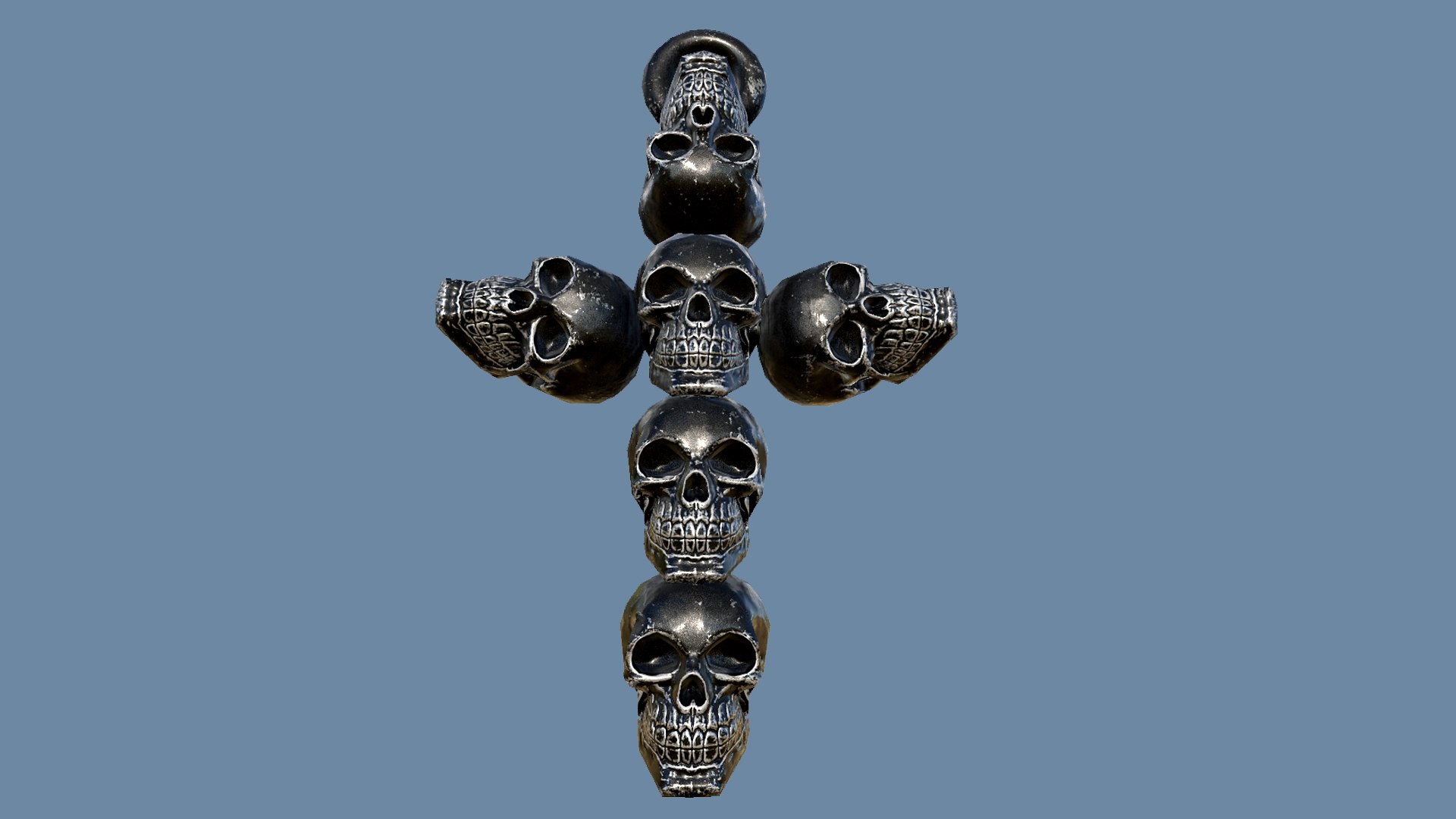 3D Skull Cross Game Asset - TurboSquid 2134367