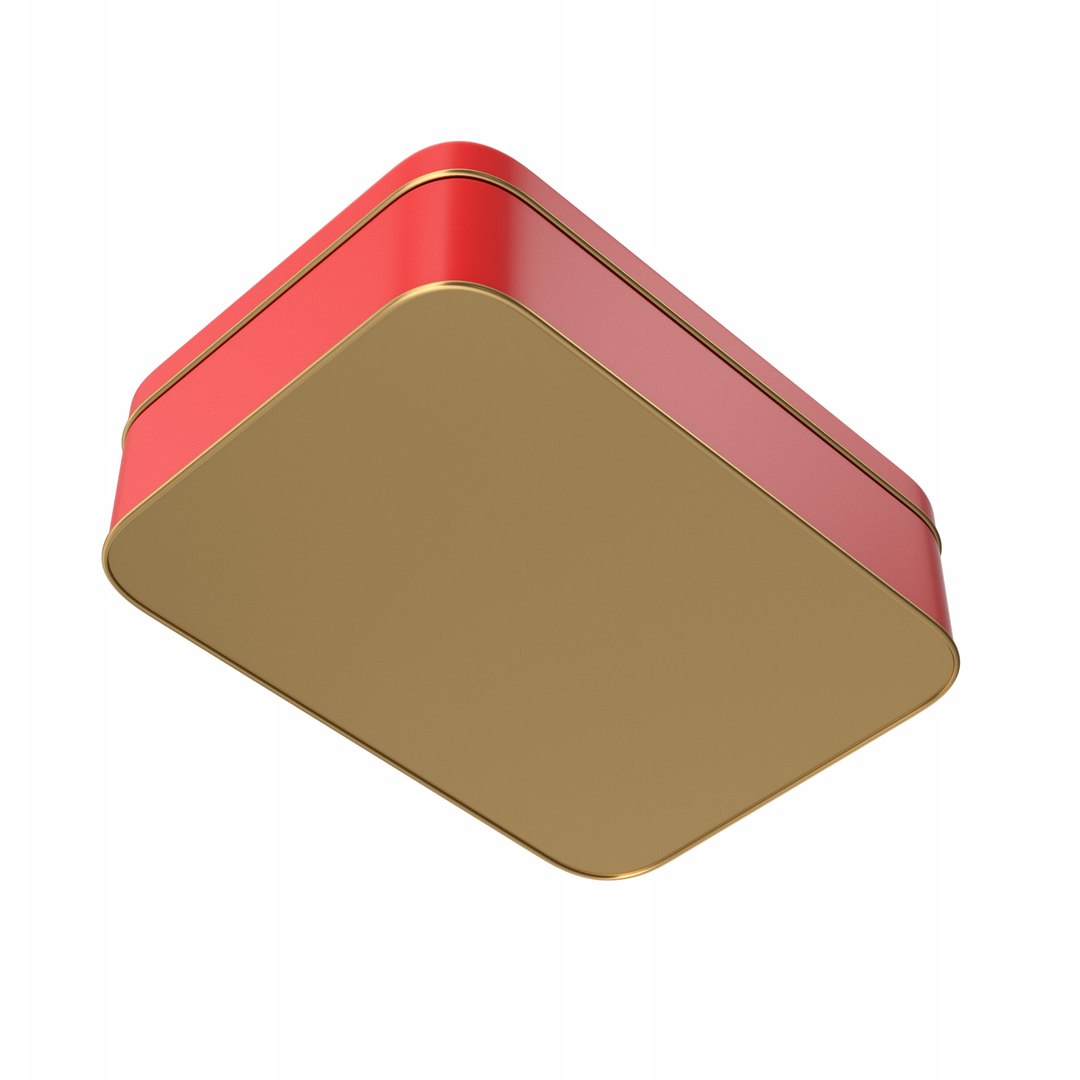 3D Red Tin Box Container Model - TurboSquid 2144429