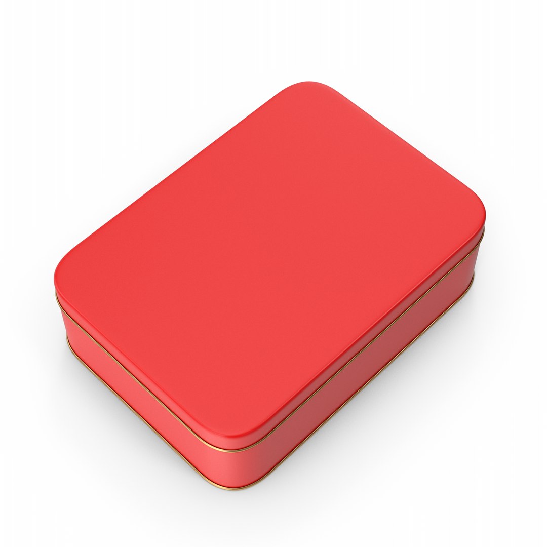 3D Red Tin Box Container Model - TurboSquid 2144429