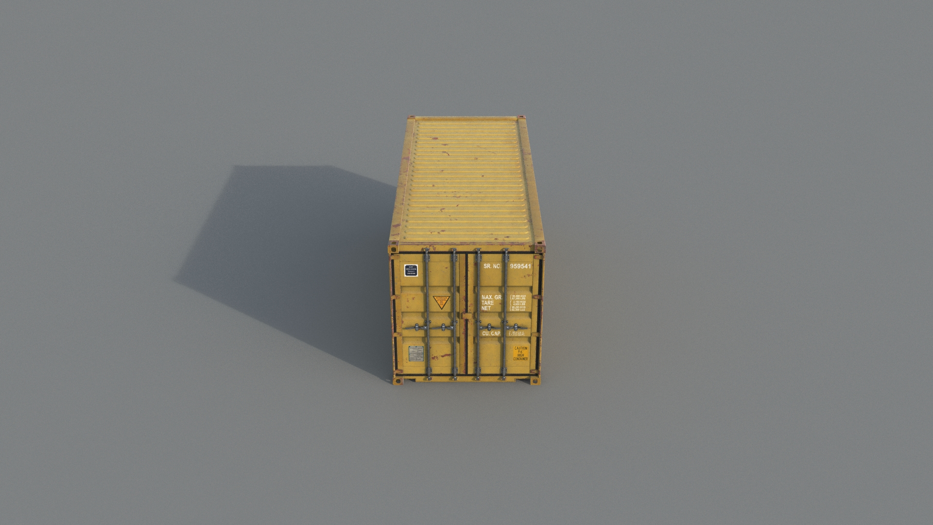 3D Cargo Container Yellow HD Model - TurboSquid 2169365