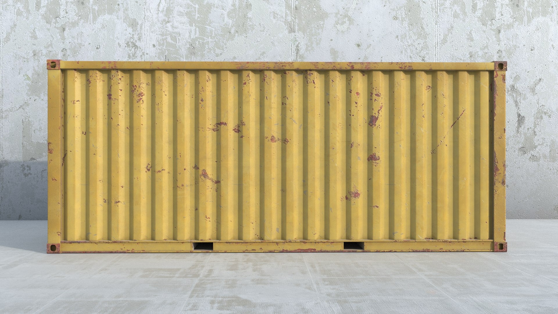 3D Cargo Container Yellow HD Model - TurboSquid 2169365