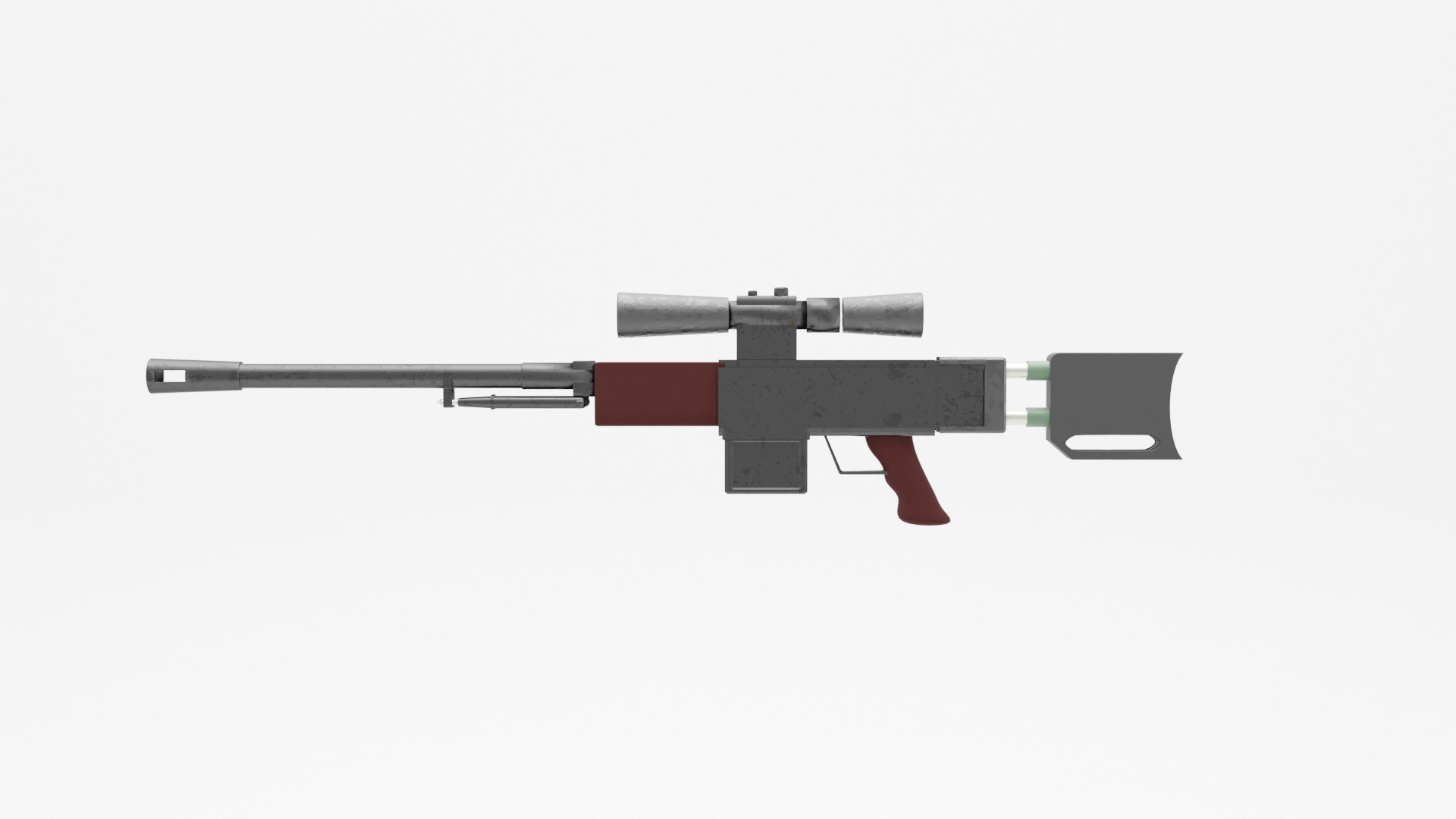 3D futuristic sniper rifle - TurboSquid 1640702