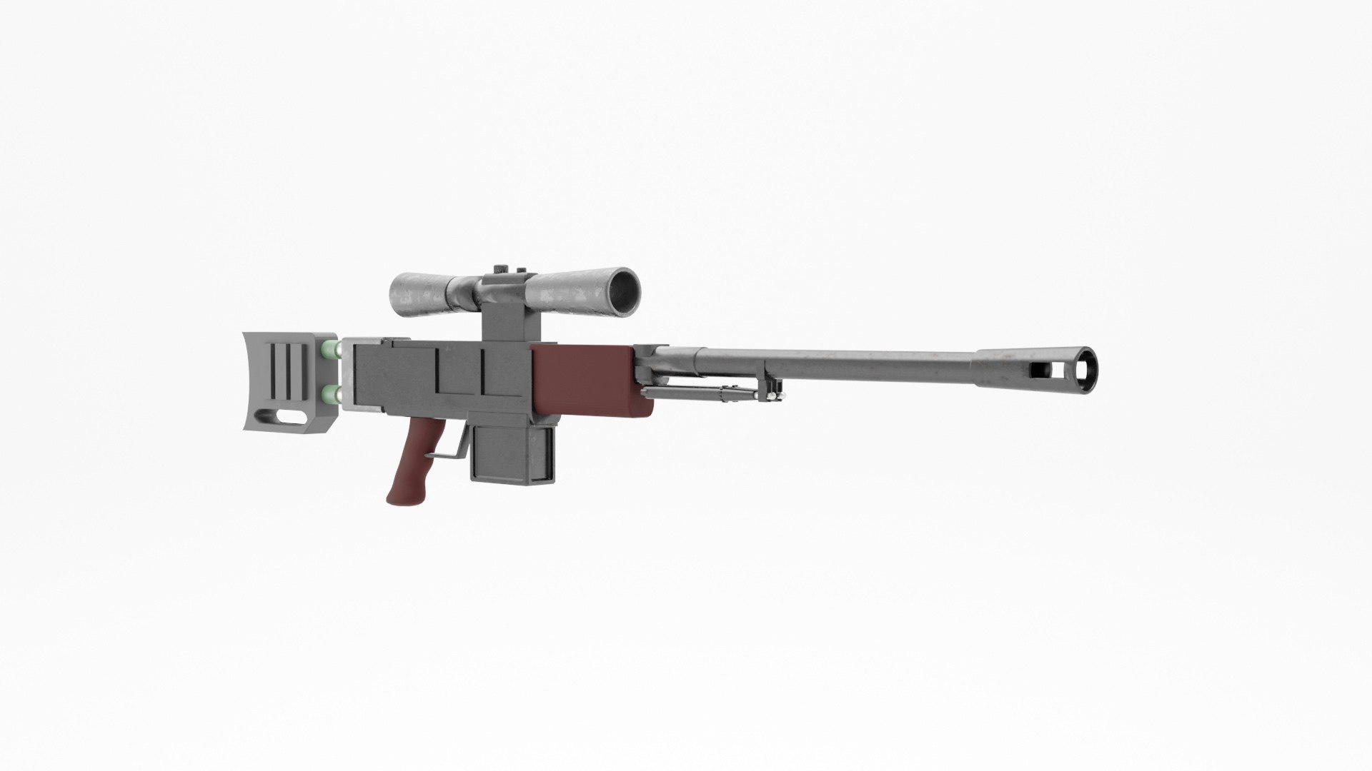 3D futuristic sniper rifle - TurboSquid 1640702