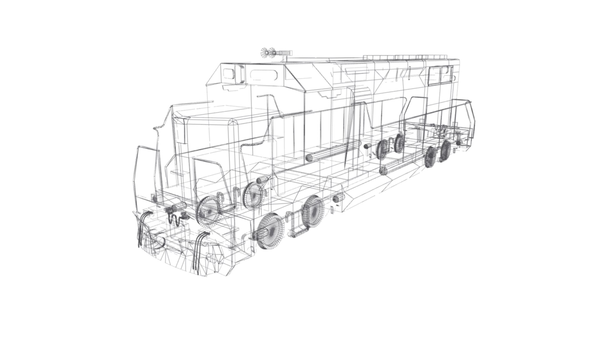 EMD GP40 2 3D - TurboSquid 2100332