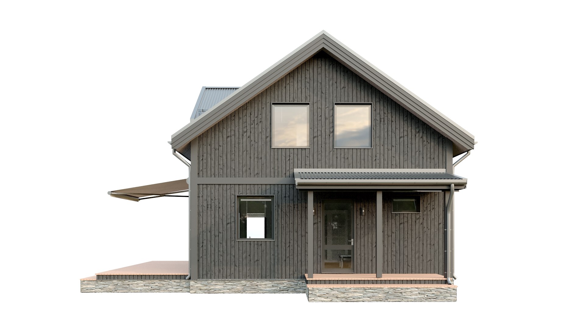 Modern Cottage house 3 model - TurboSquid 1884316