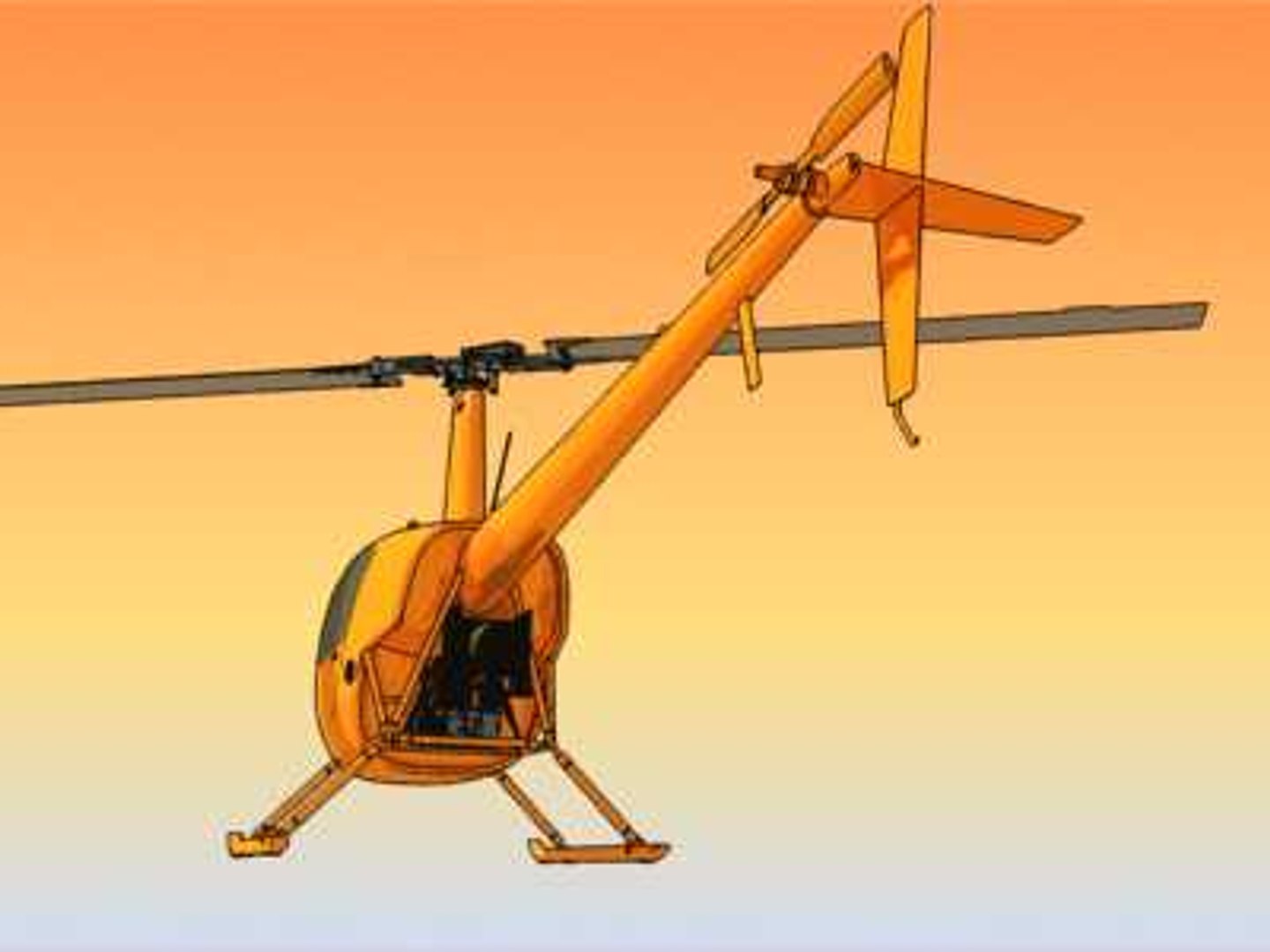 Robinson R22 3d Model