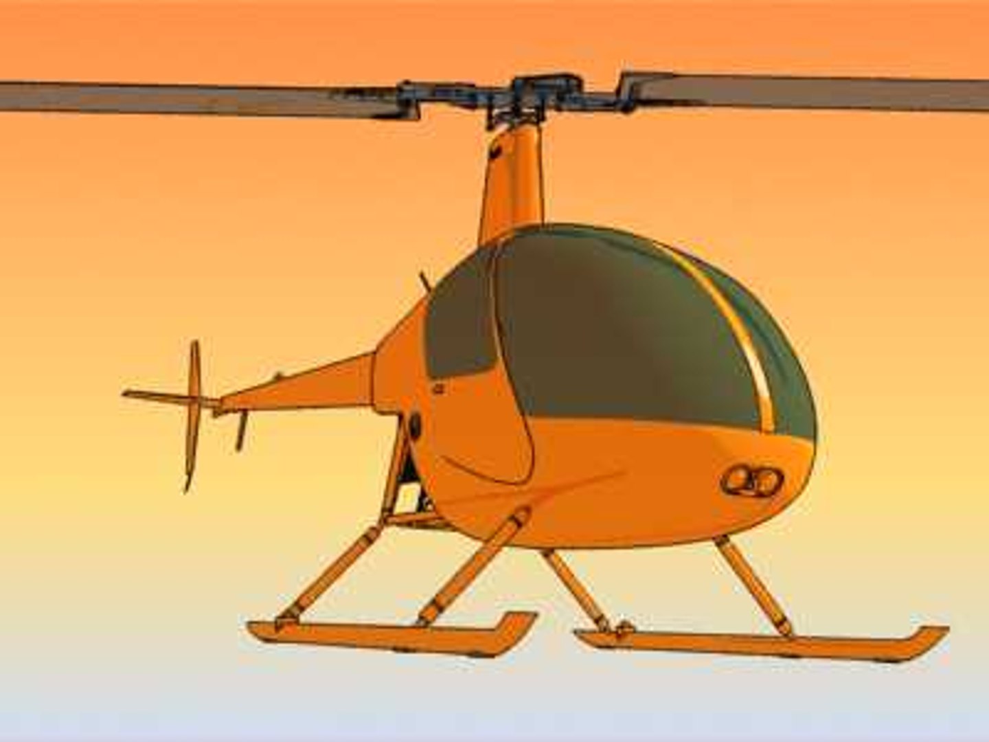 Robinson R22 3d Model