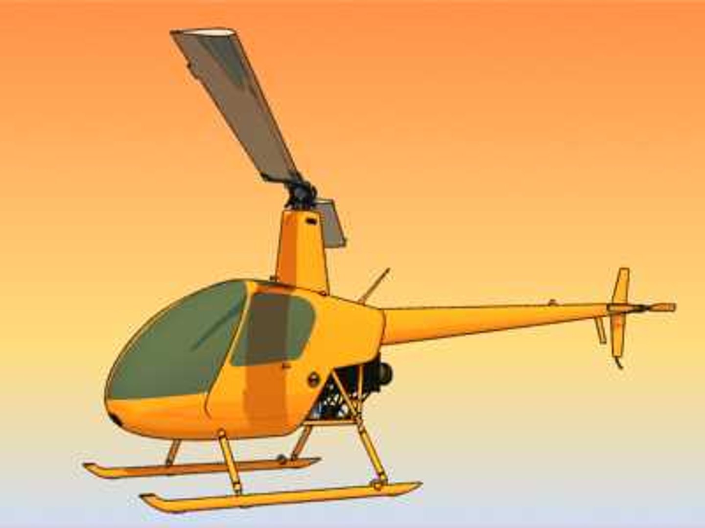 Robinson R22 3d Model