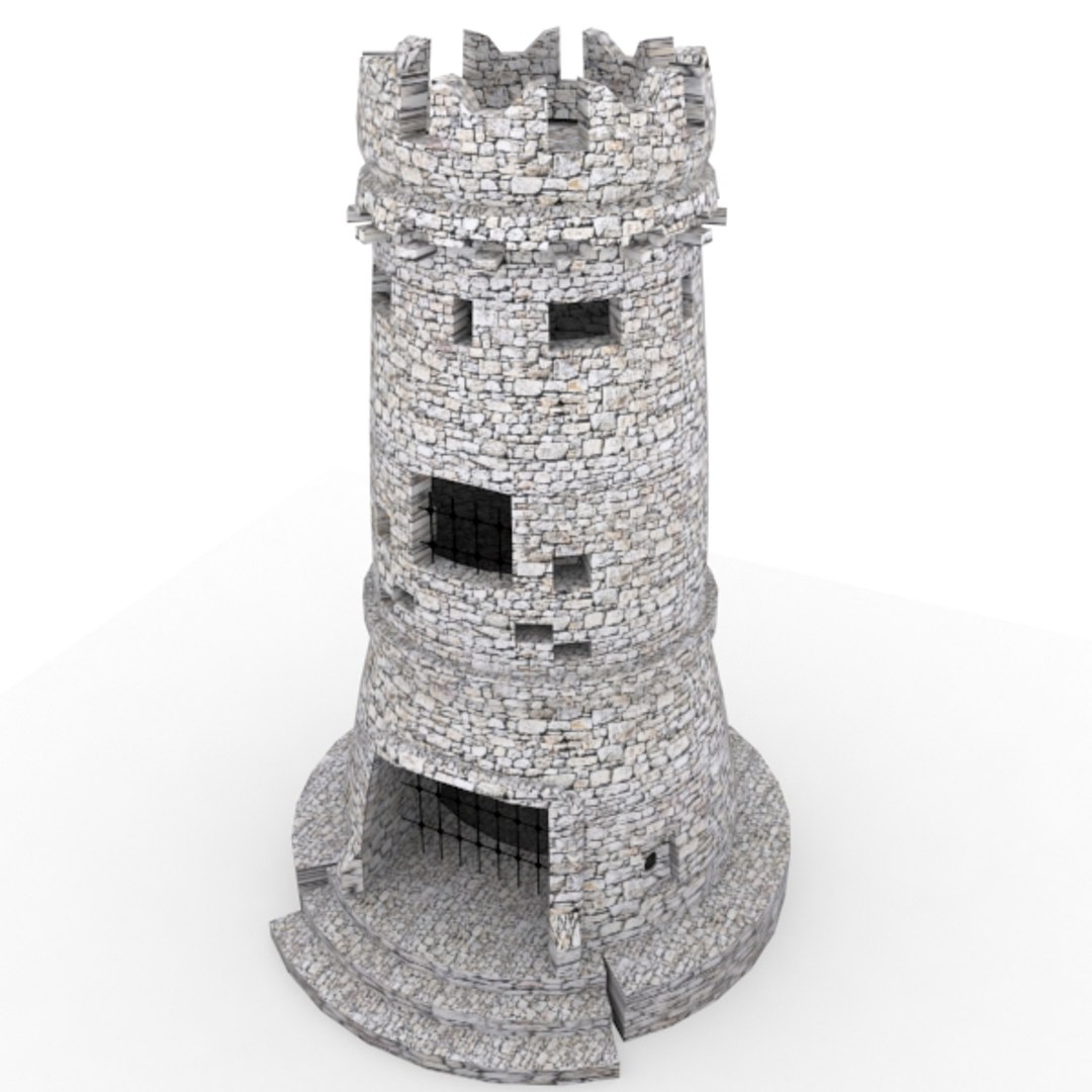 3D Castle Tower - TurboSquid 1448581