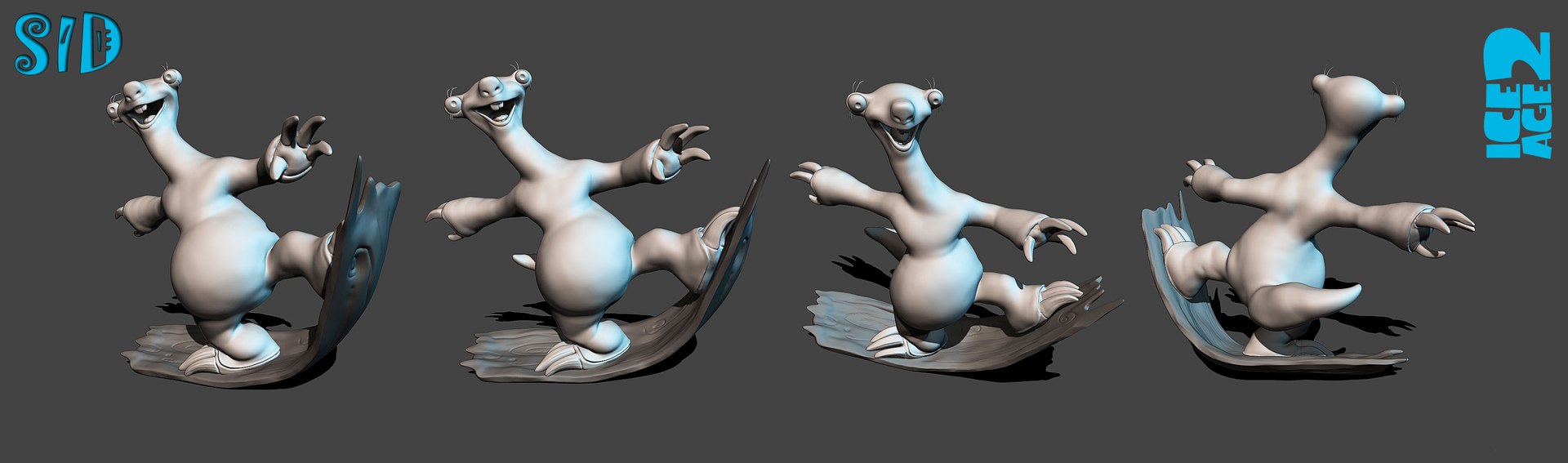 3d Model Of Zbrush Sid Ice Age