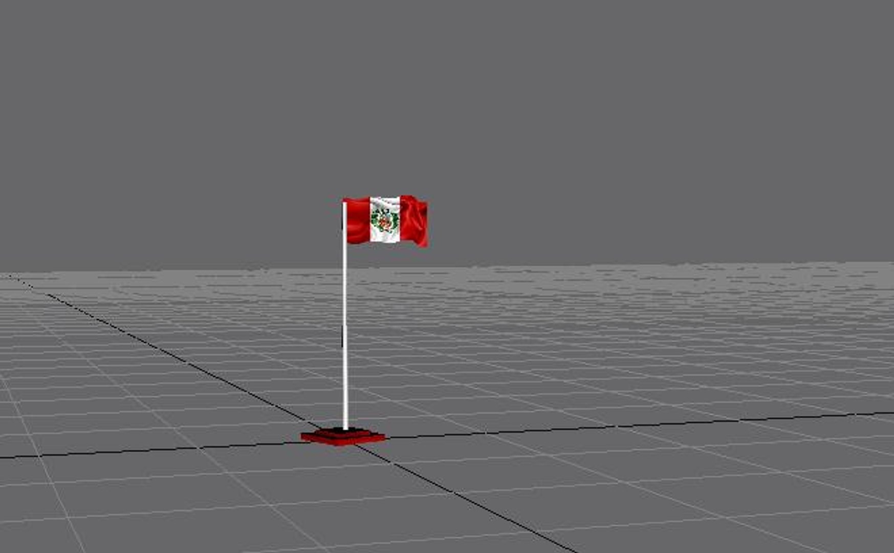 Free Flag Perú 3d Model