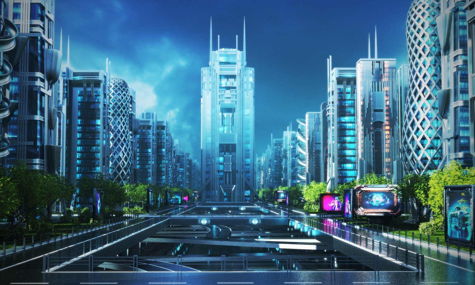 3D Model Futuristic Mega City - TurboSquid 2071364