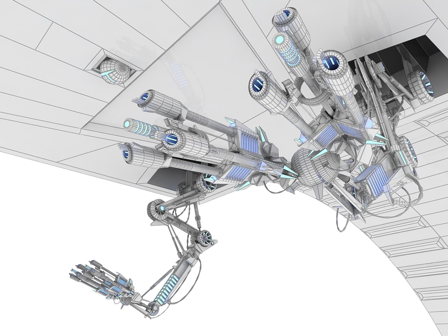 3d Model Robotic Arms Weapons