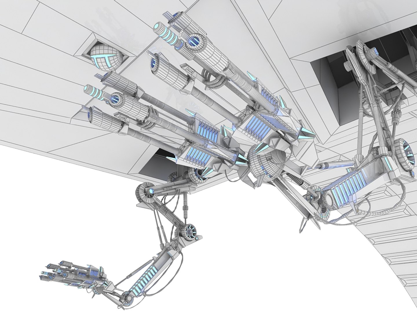 3d Model Robotic Arms Weapons