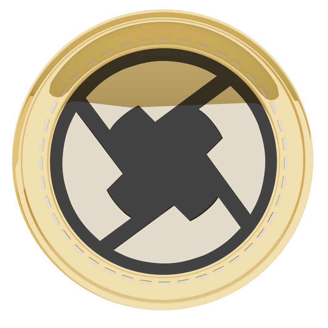 3D 0x cryptocurrency gold coin - TurboSquid 1754742