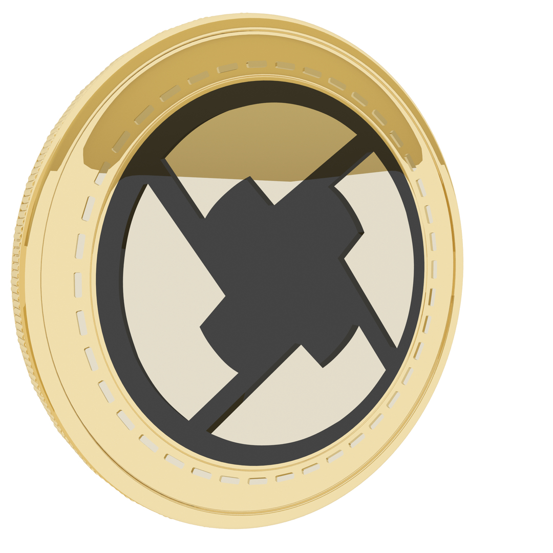 3D 0x cryptocurrency gold coin - TurboSquid 1754742
