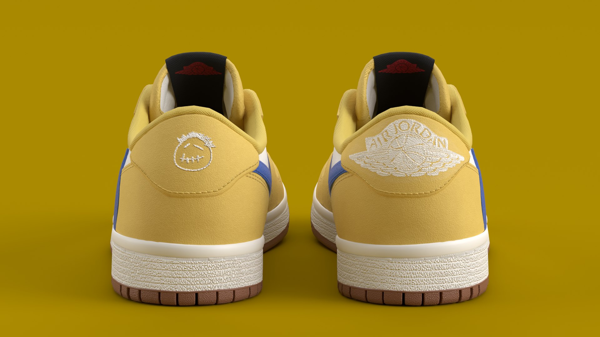 Travis Scott X Air Jordan Canary Yellow 3D Model - TurboSquid 2307995