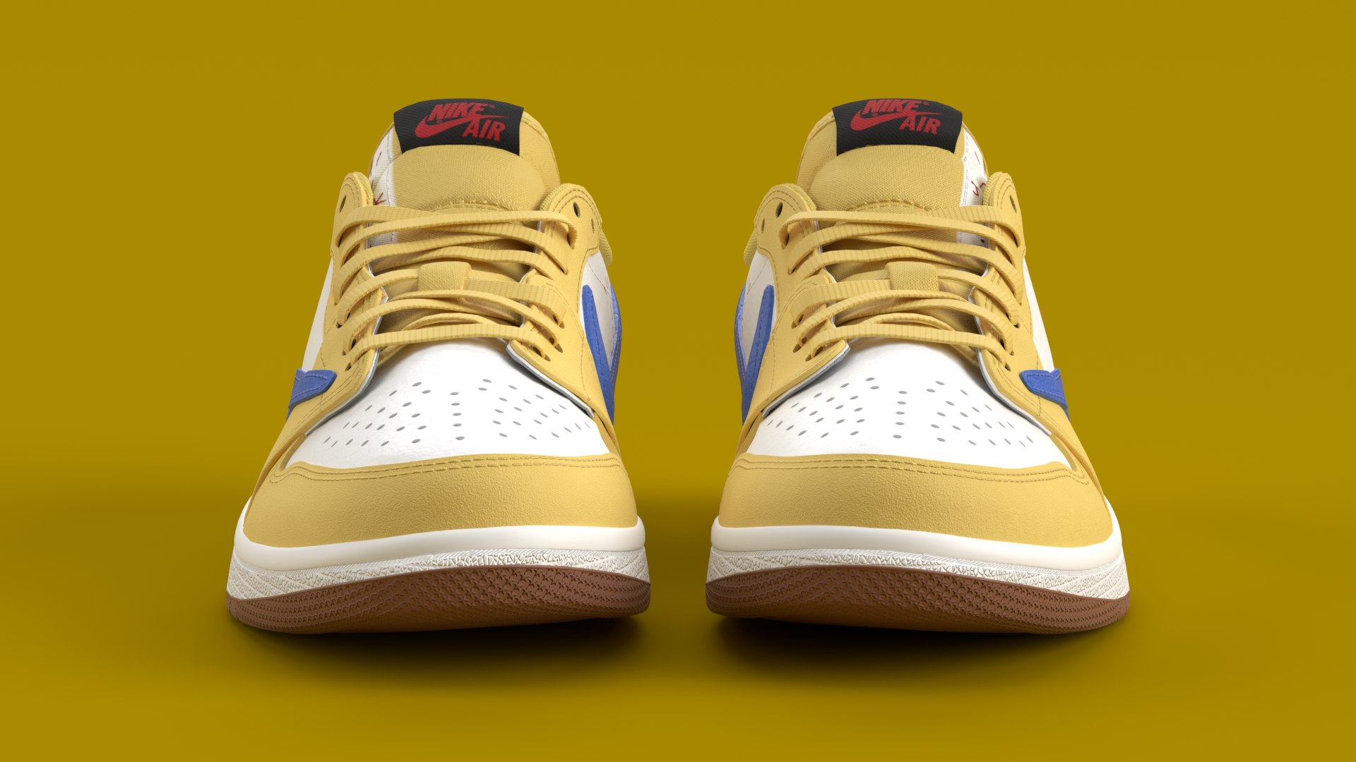 Travis Scott X Air Jordan Canary Yellow 3D Model - TurboSquid 2307995