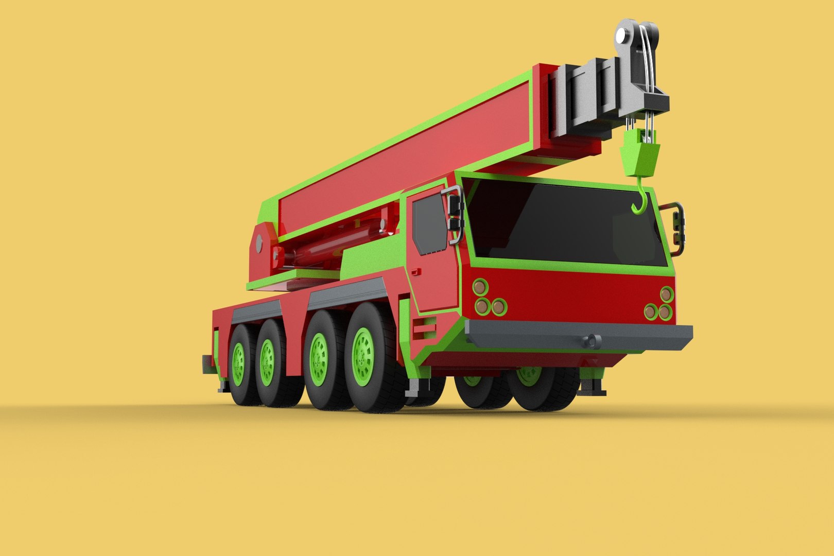 FIRETRUCK FIREFIGHTER FIREFIGHTING FIREMAN ENGINE MOBILE CRANE 3D Model ...