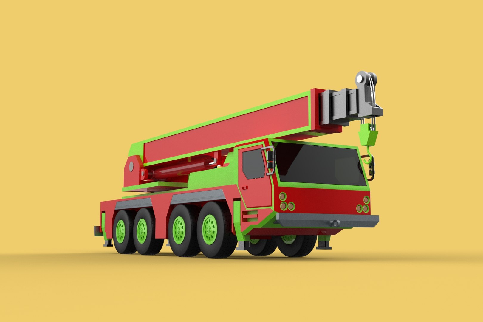 FIRETRUCK FIREFIGHTER FIREFIGHTING FIREMAN ENGINE MOBILE CRANE 3D Model ...