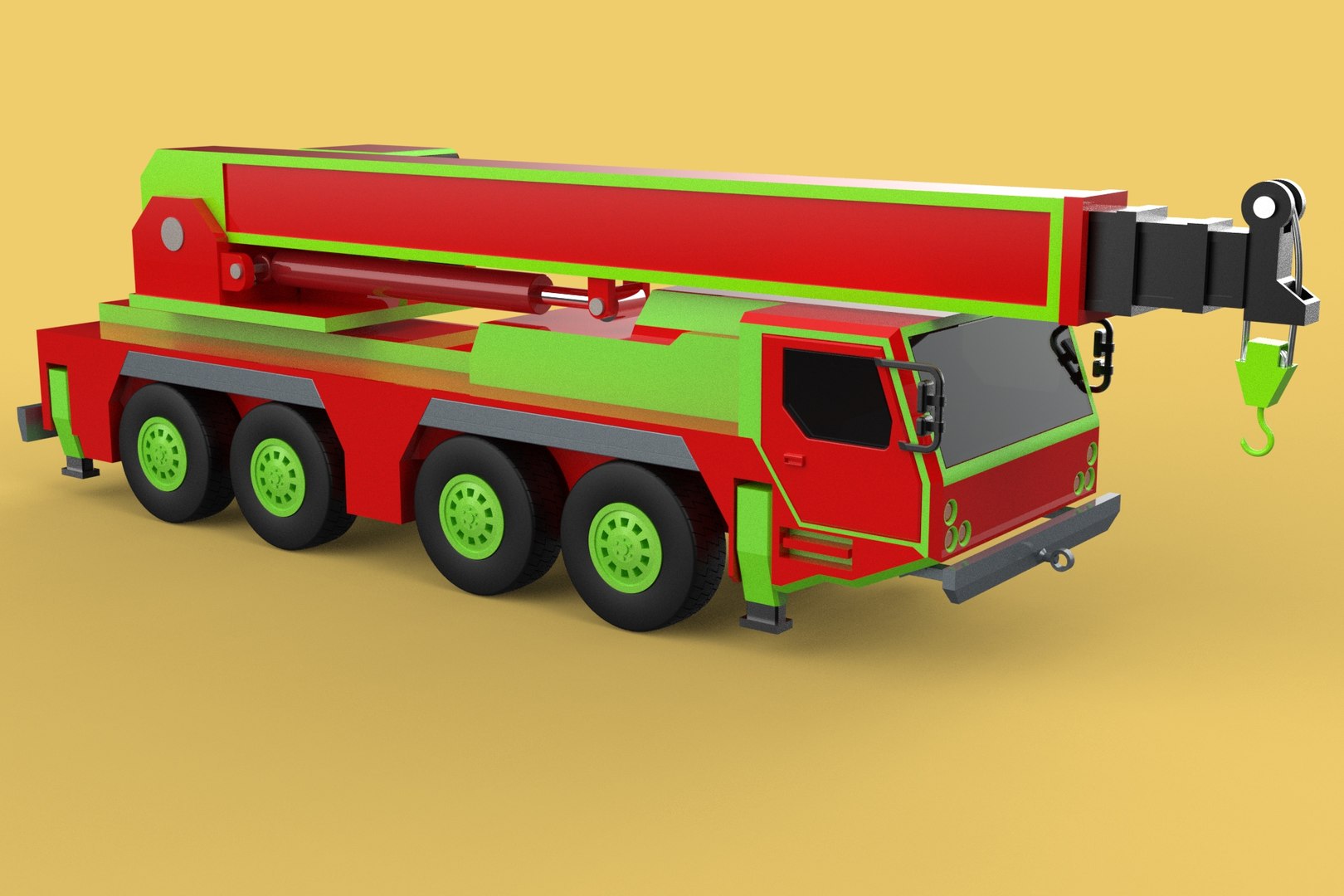 FIRETRUCK FIREFIGHTER FIREFIGHTING FIREMAN ENGINE MOBILE CRANE 3D Model ...