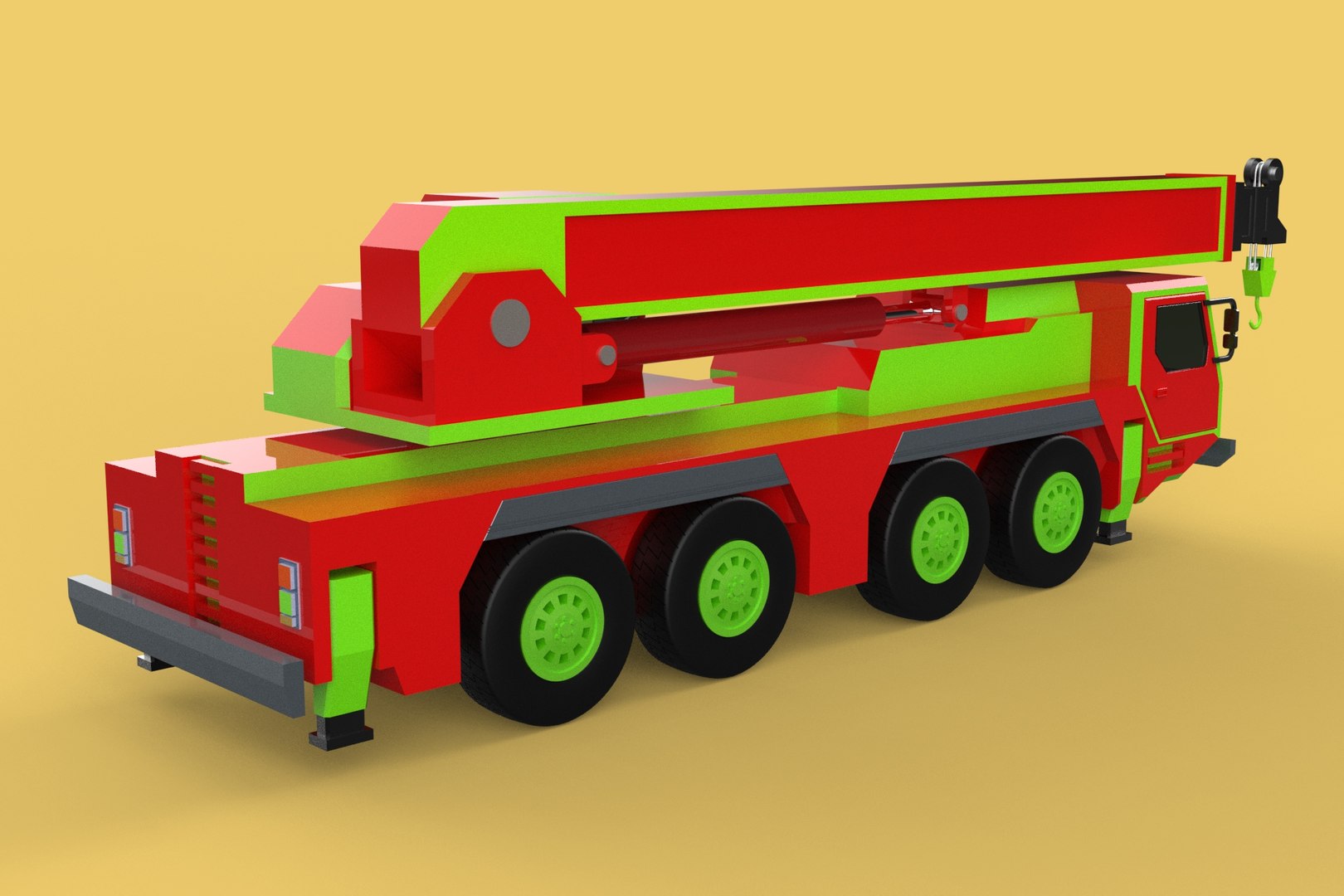FIRETRUCK FIREFIGHTER FIREFIGHTING FIREMAN ENGINE MOBILE CRANE 3D Model ...