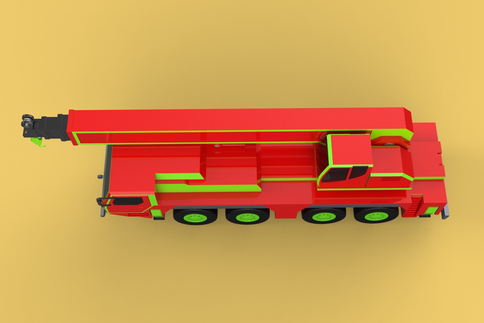 FIRETRUCK FIREFIGHTER FIREFIGHTING FIREMAN ENGINE MOBILE CRANE 3D Model ...
