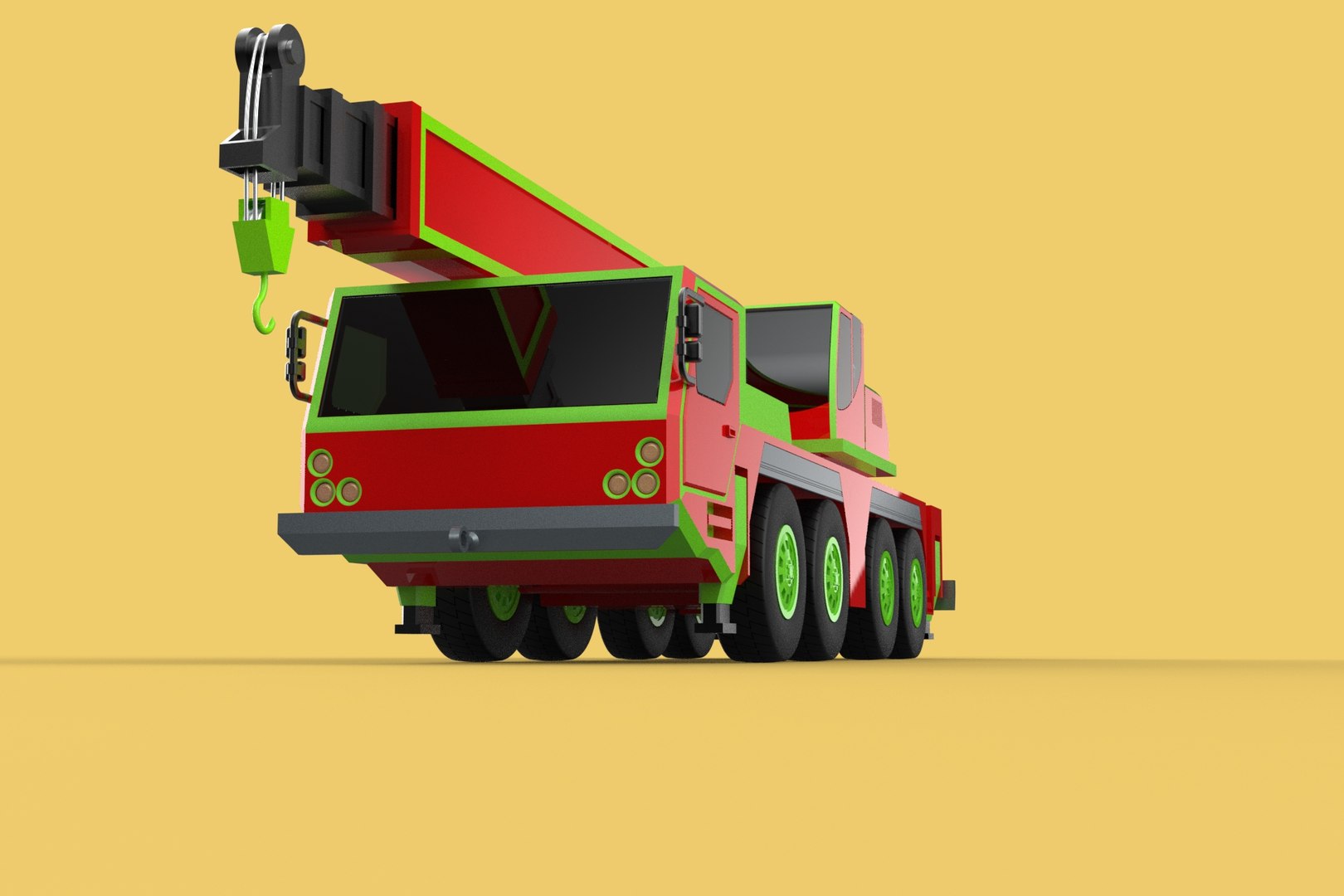 FIRETRUCK FIREFIGHTER FIREFIGHTING FIREMAN ENGINE MOBILE CRANE 3D Model ...