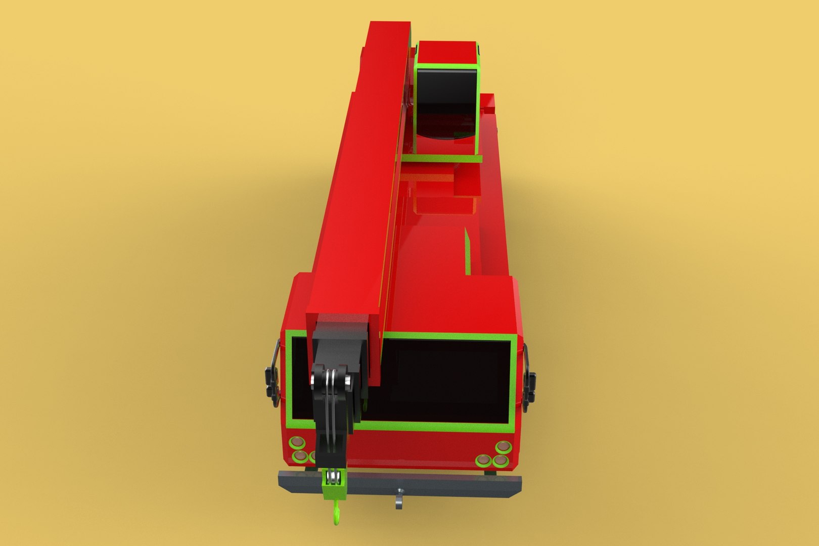 FIRETRUCK FIREFIGHTER FIREFIGHTING FIREMAN ENGINE MOBILE CRANE 3D Model ...