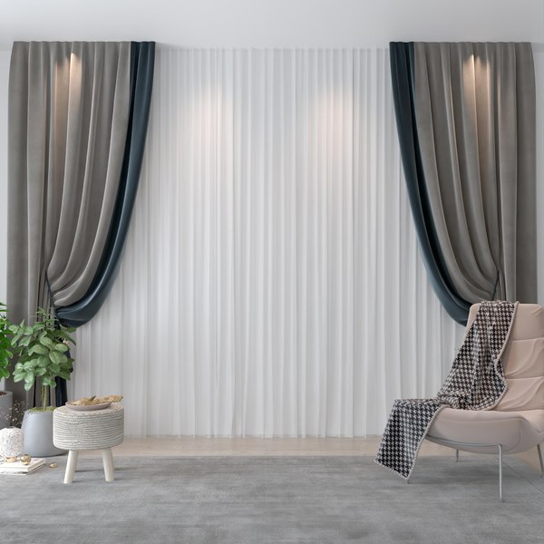 modèle 3D de fabric Modern curtain - TurboSquid 2103601