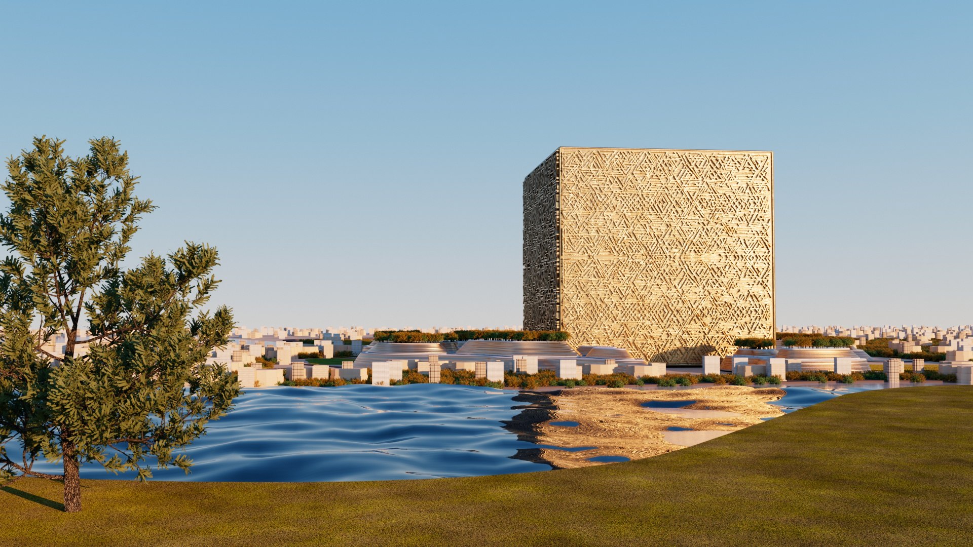 The Mukaab 3D Model - TurboSquid 2195091