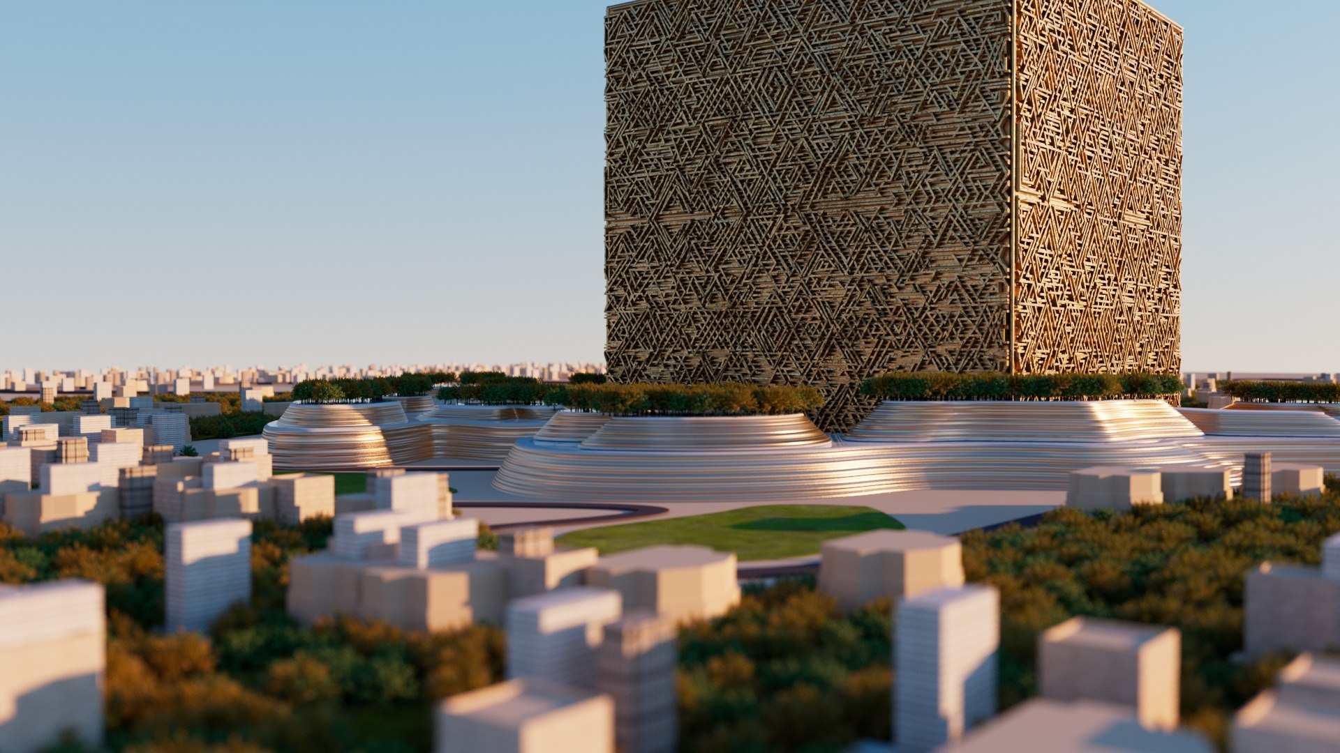 The Mukaab 3D Model - TurboSquid 2195091