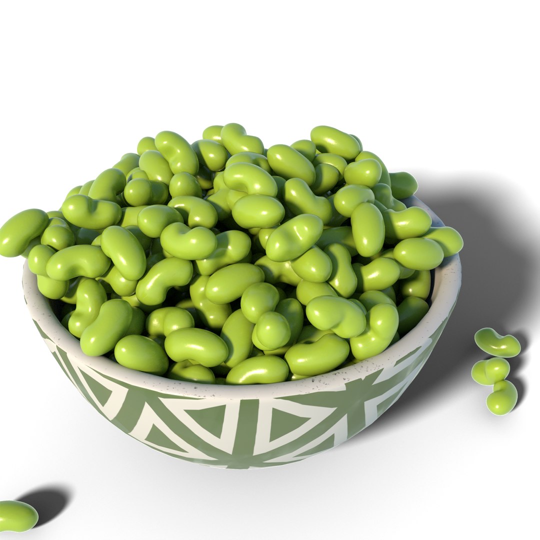 Green Jellybeans With Bowl 3D - TurboSquid 2086581