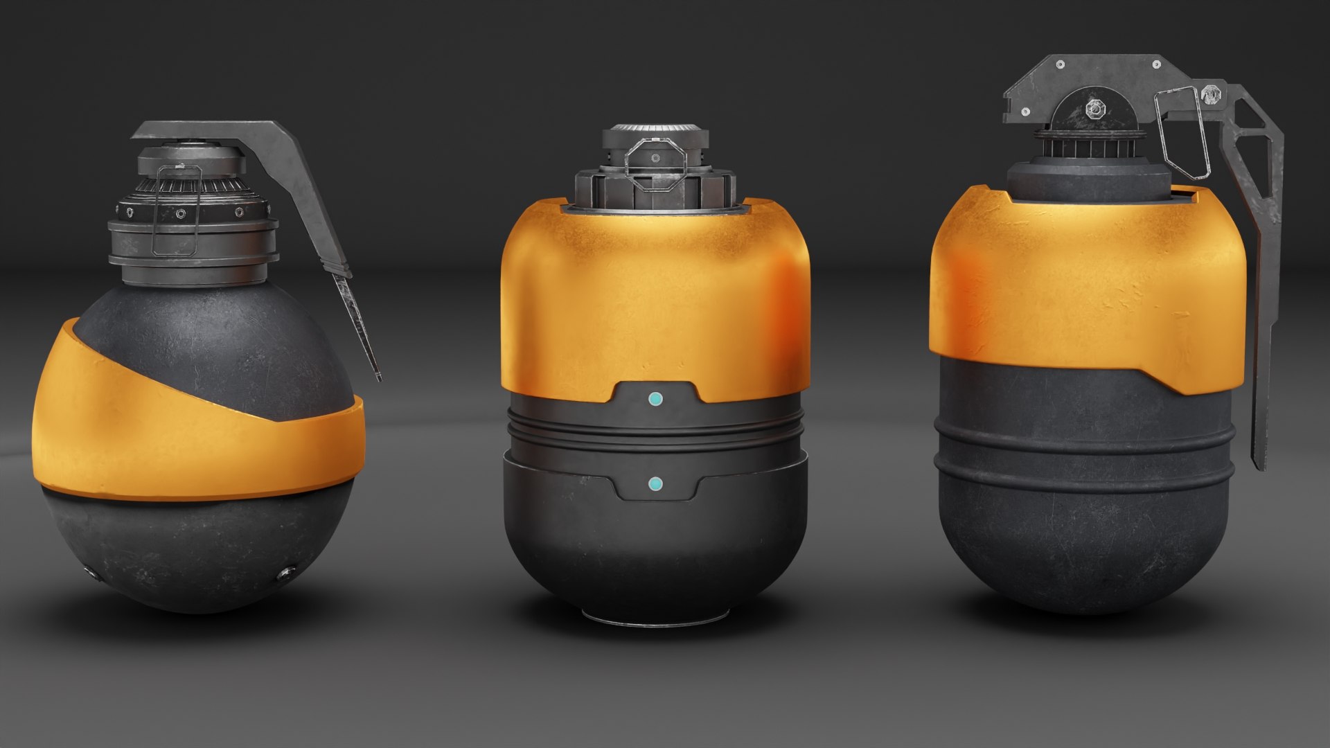 Sci-Fi-Grenades 3D Model - TurboSquid 2121281