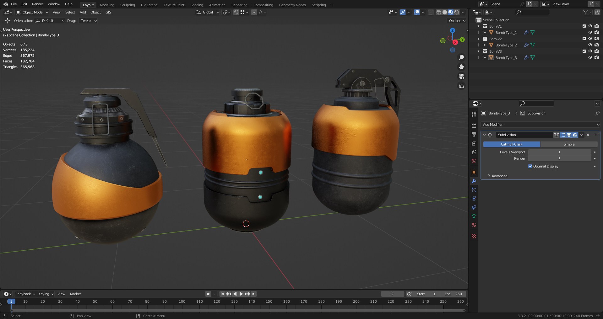 Sci-Fi-Grenades 3D Model - TurboSquid 2121281
