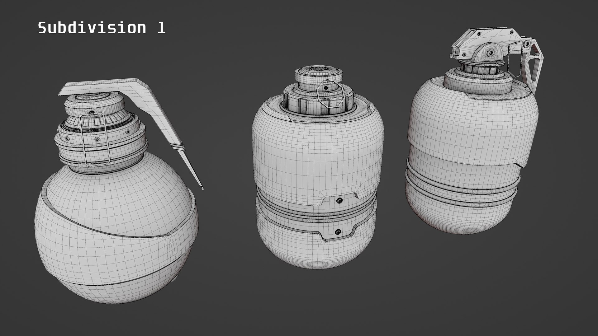 Sci-Fi-Grenades 3D Model - TurboSquid 2121281