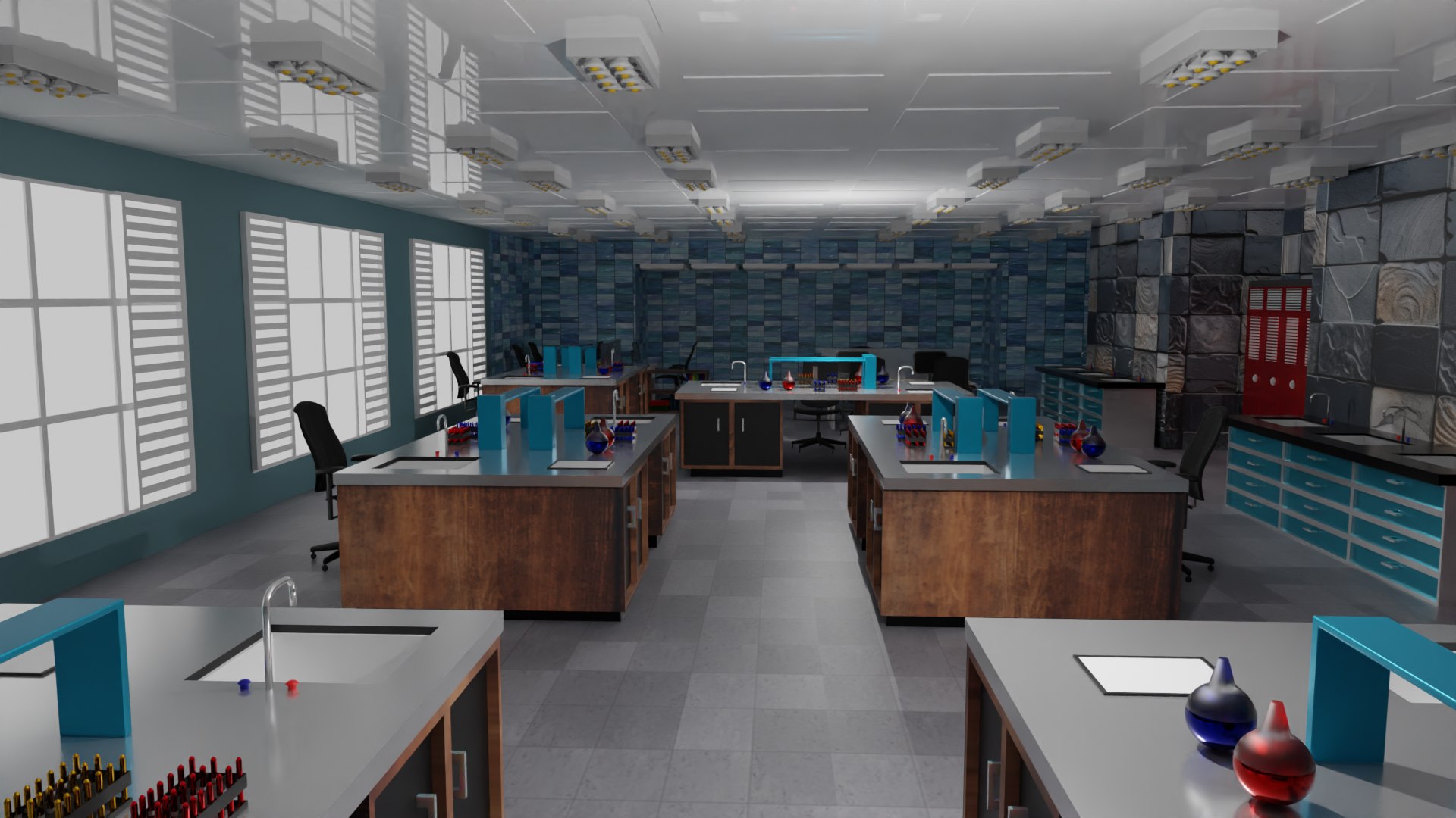 3D Model Laboratory Interior - TurboSquid 2178845