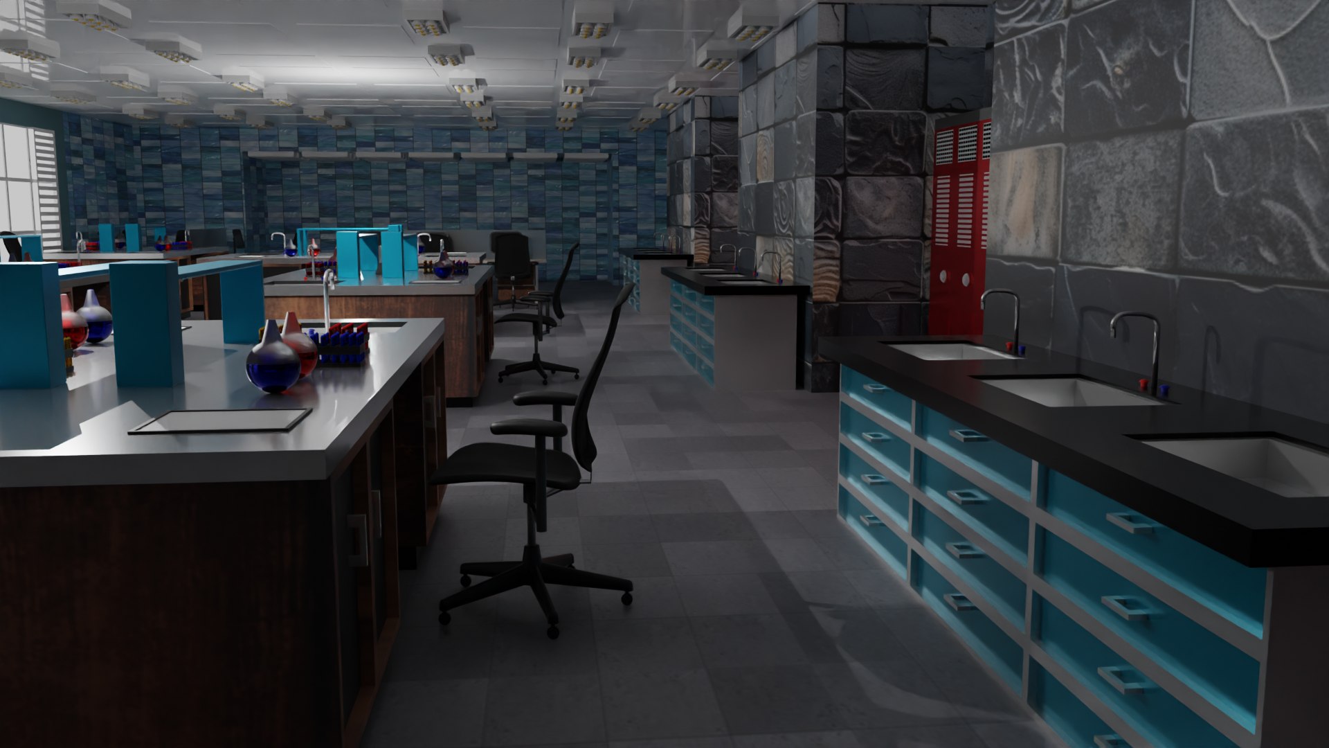 3D Model Laboratory Interior - TurboSquid 2178845