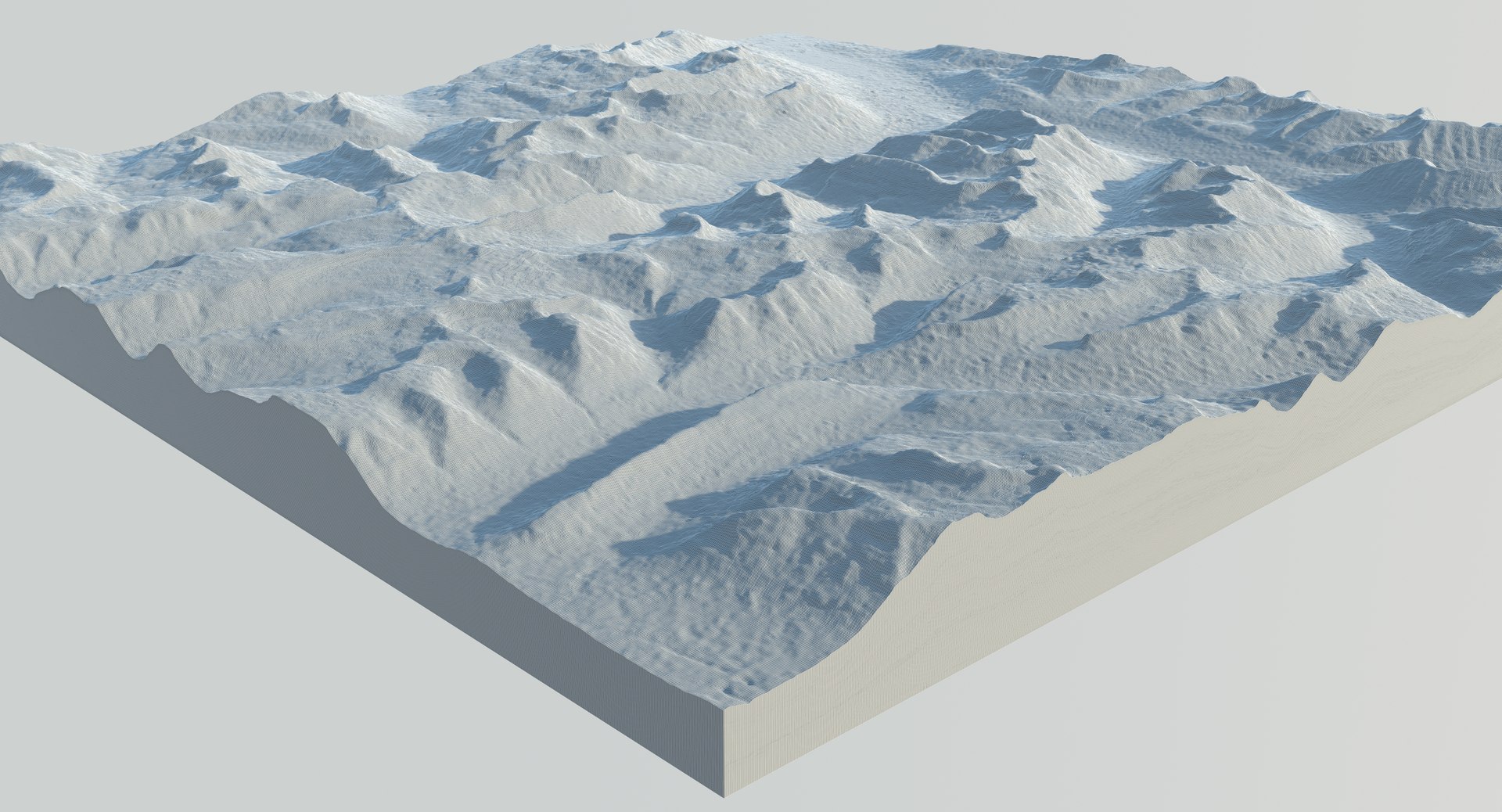 3d iceland mountains model