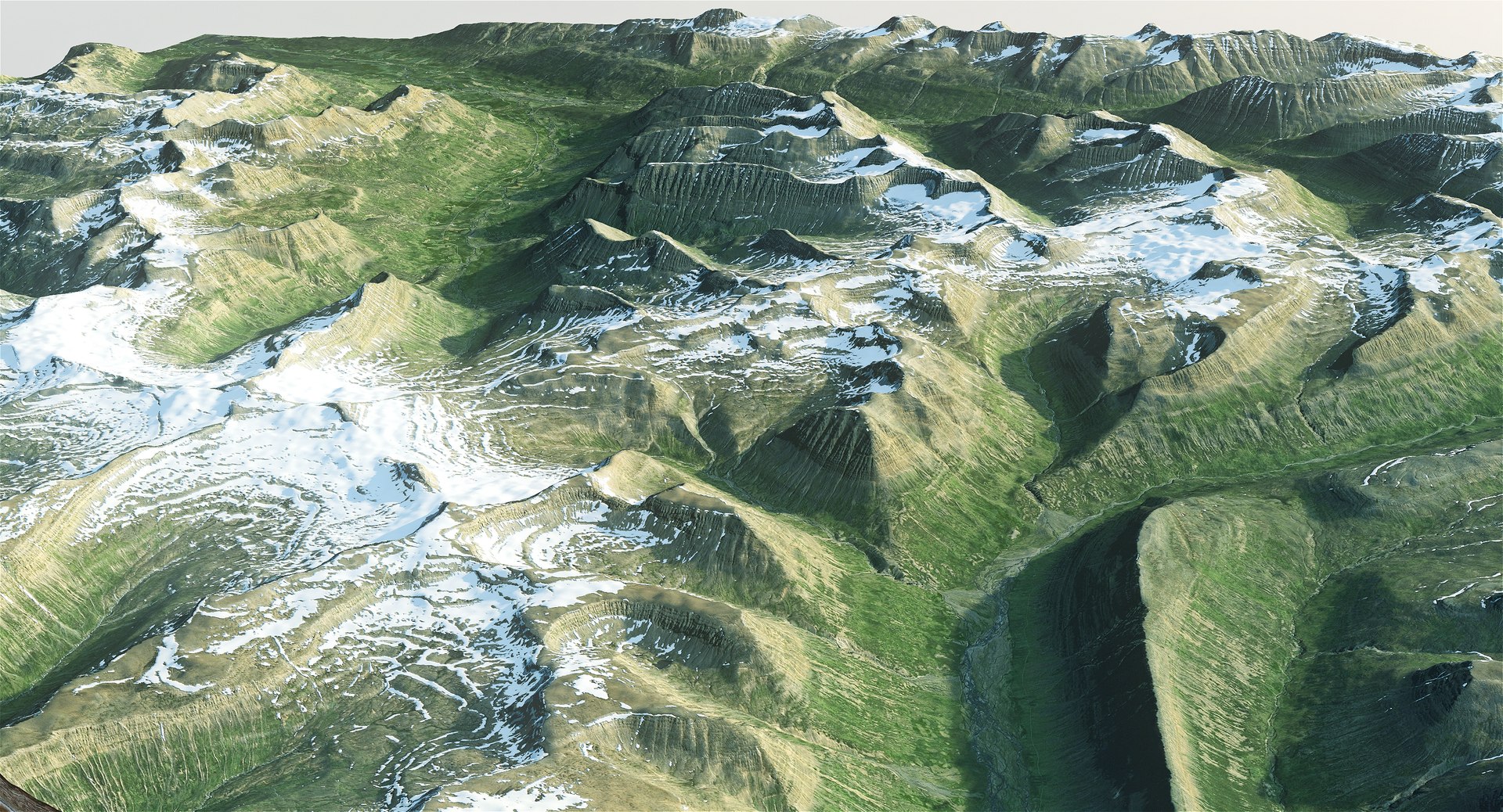 3d iceland mountains model