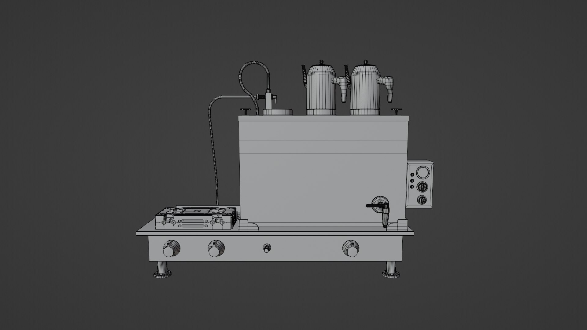 Tea Brewing Machine Low-poly 3D - TurboSquid 2151555