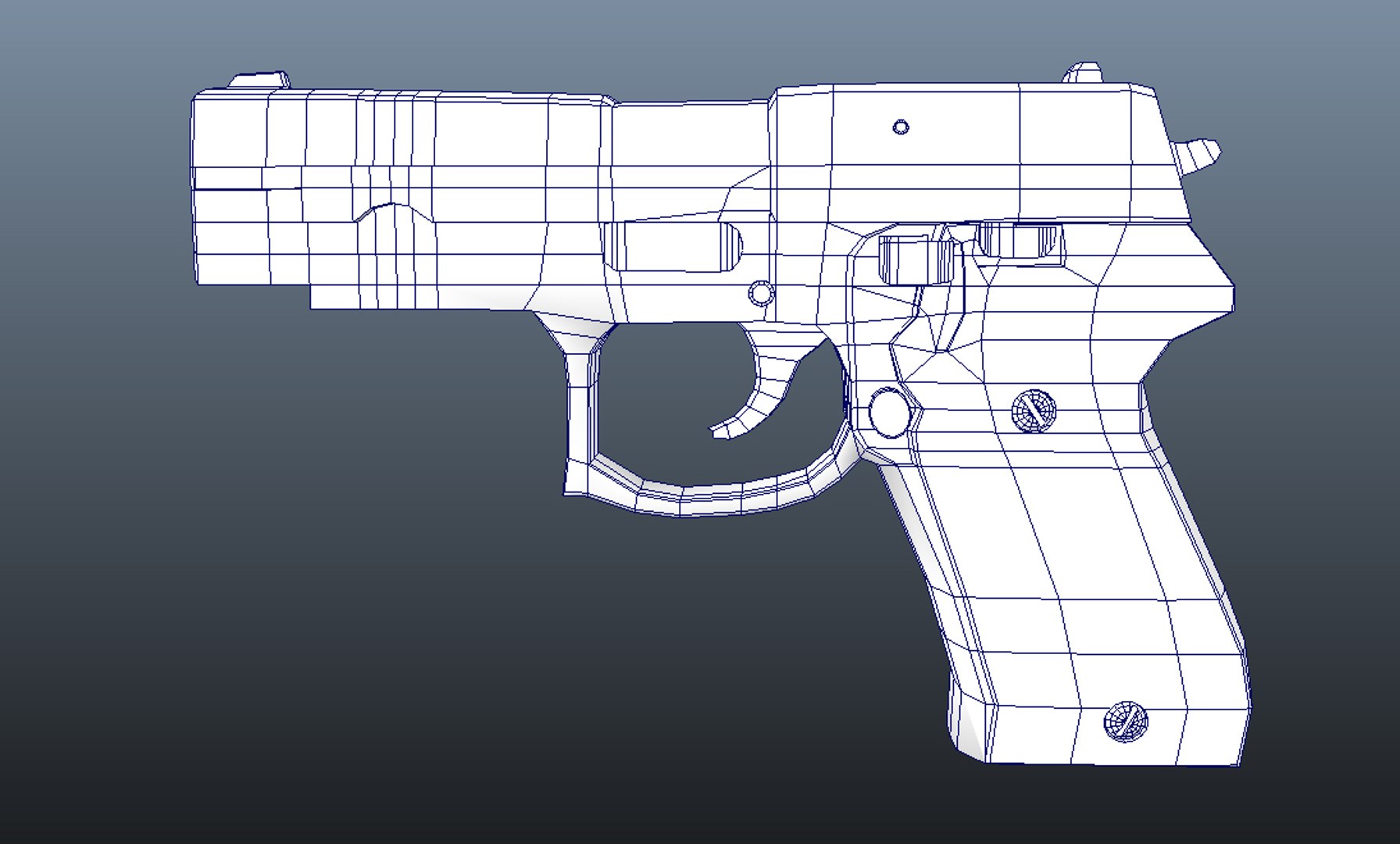 p220 handgun 3d obj