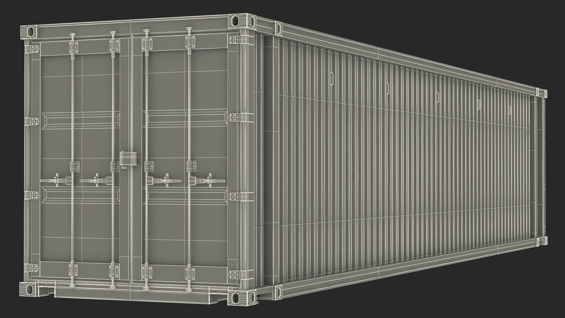 High Cube Cargo Worthy Shipping Container 45FT model - TurboSquid 2143785
