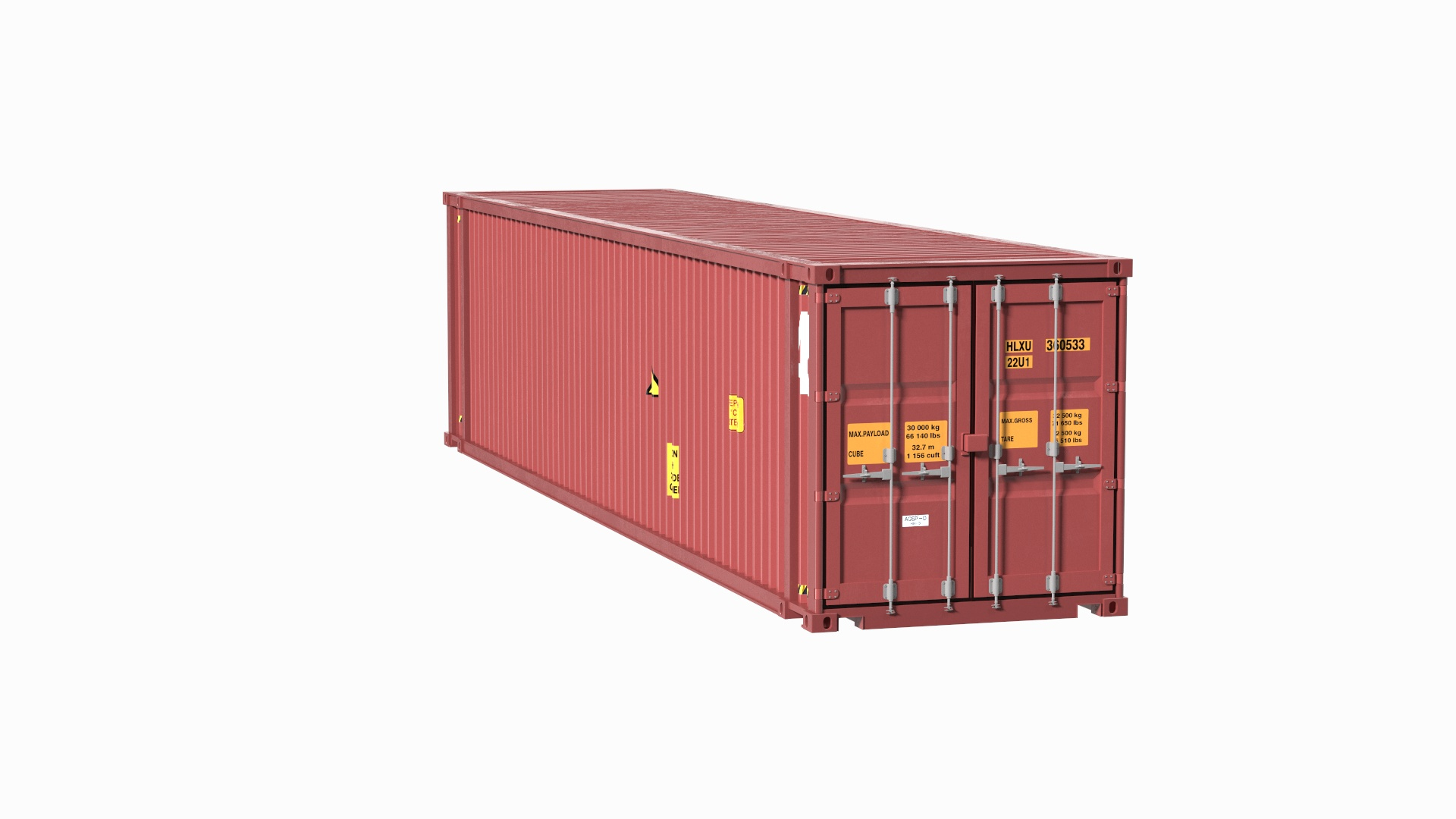 High Cube Cargo Worthy Shipping Container 45FT Model - TurboSquid 2143785