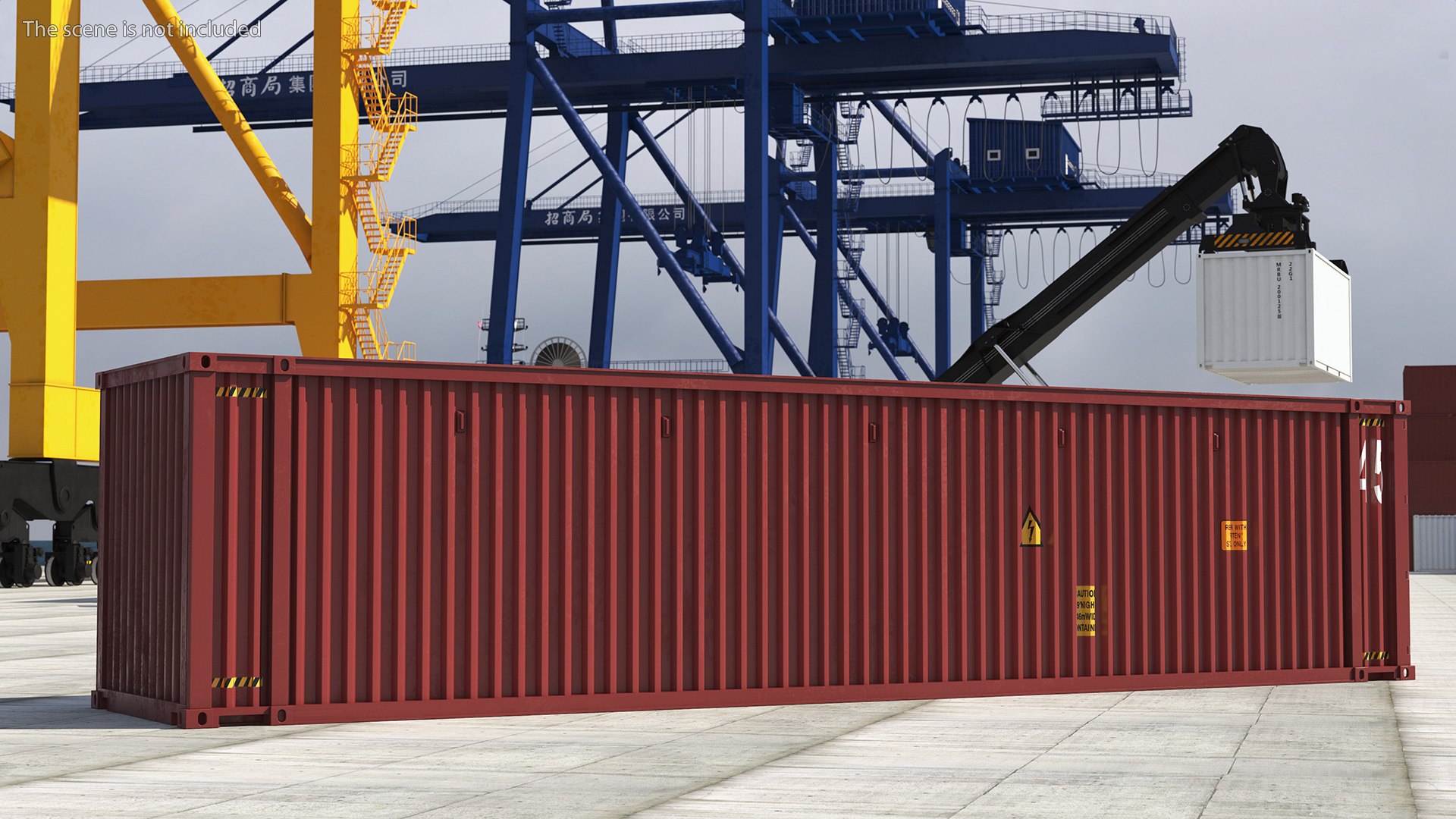 High Cube Cargo Worthy Shipping Container 45FT Model - TurboSquid 2143785