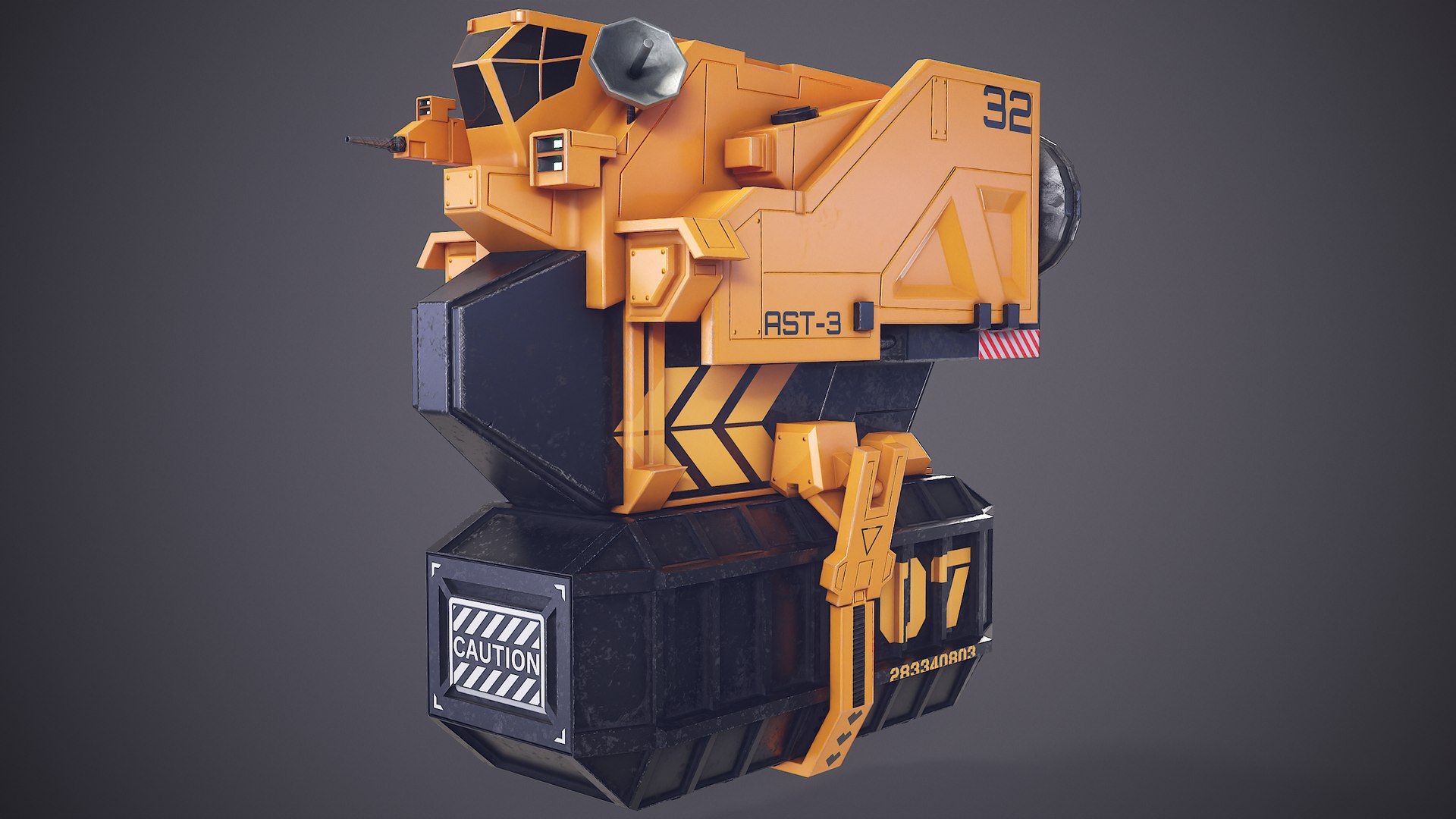 modelo 3d Sci-Fi Cargo Loader Spaceship - TurboSquid 1669551