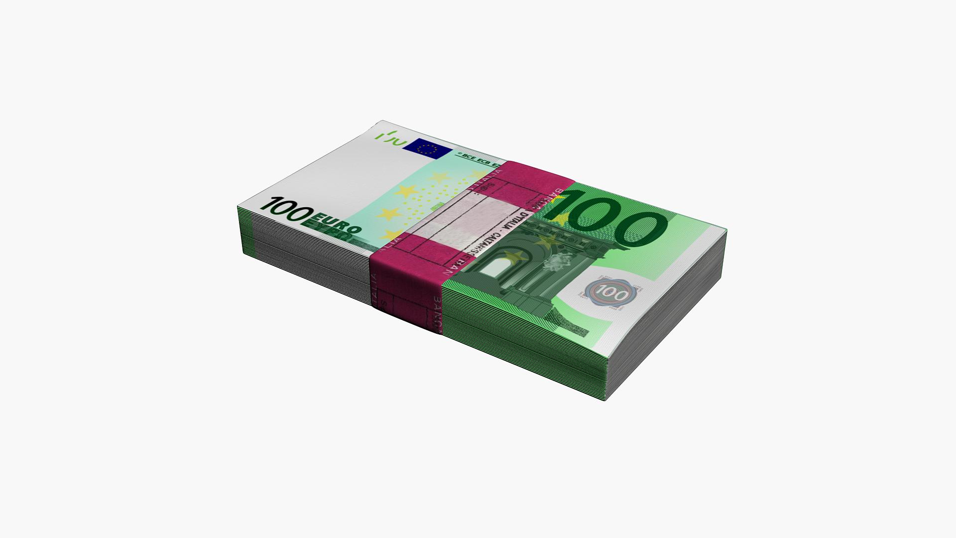 100 Euro Banknotes 3D Model - TurboSquid 2331783