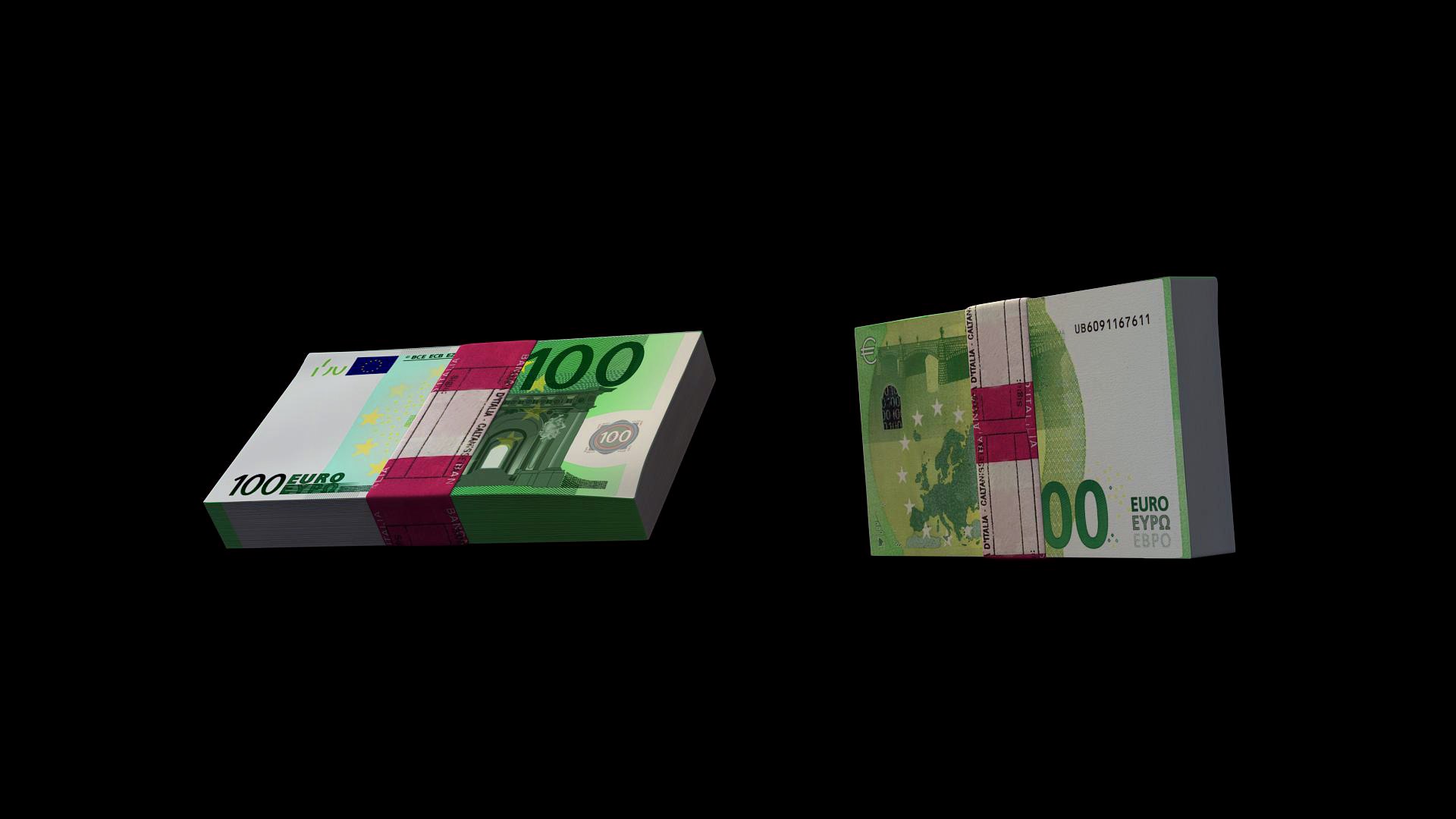 100 Euro Banknotes 3D Model - TurboSquid 2331783